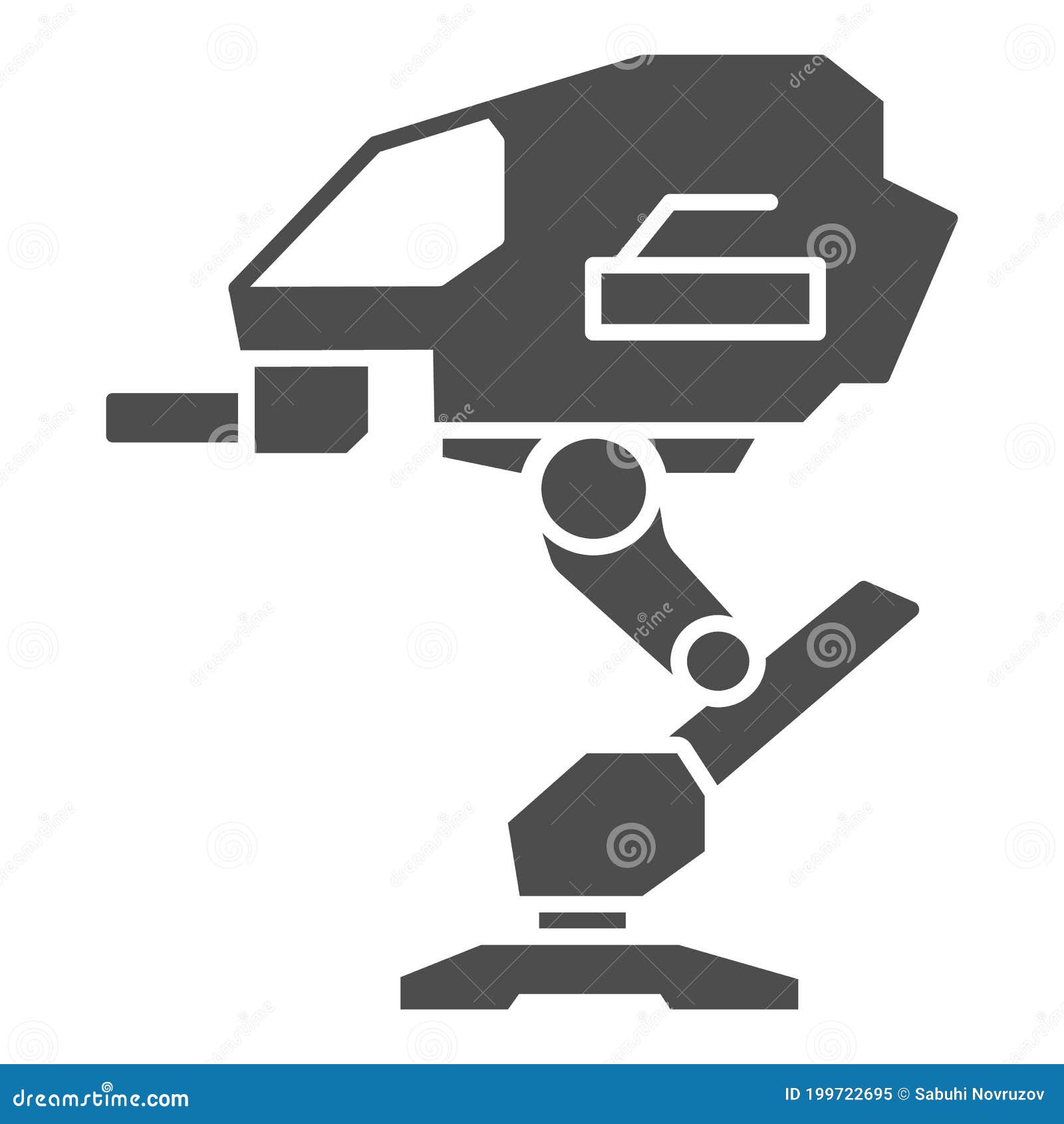 Robot Warrior Solid Icon, Robotization Concept, Mechanical Robotic ...