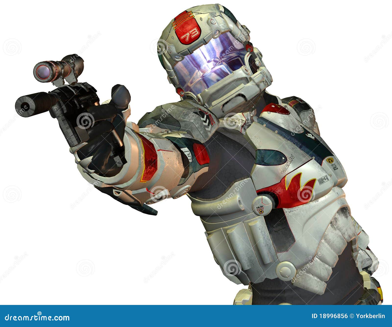 Robot Warriors from the Future Stock Illustration - Illustration of ...