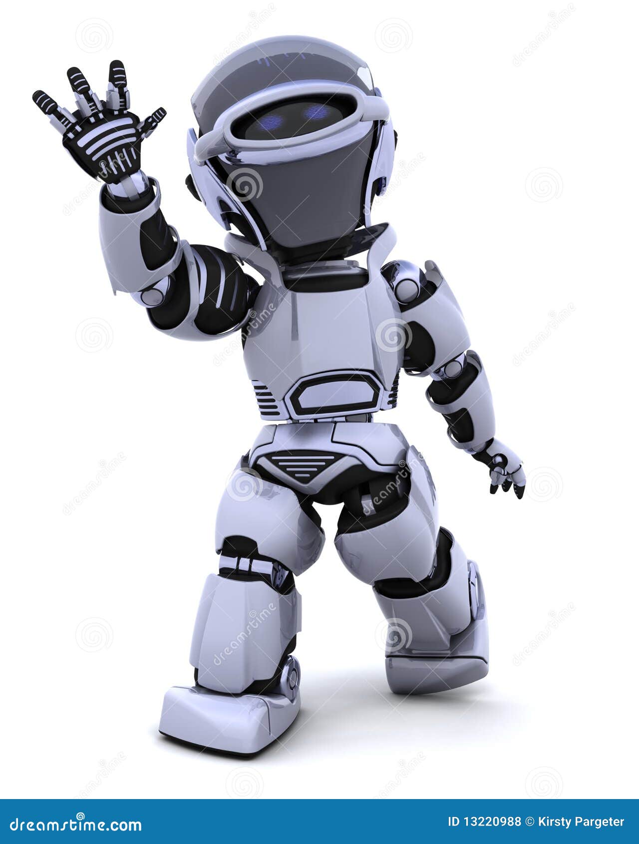 Robot waving stock illustration. Illustration of futuristic - 13220988