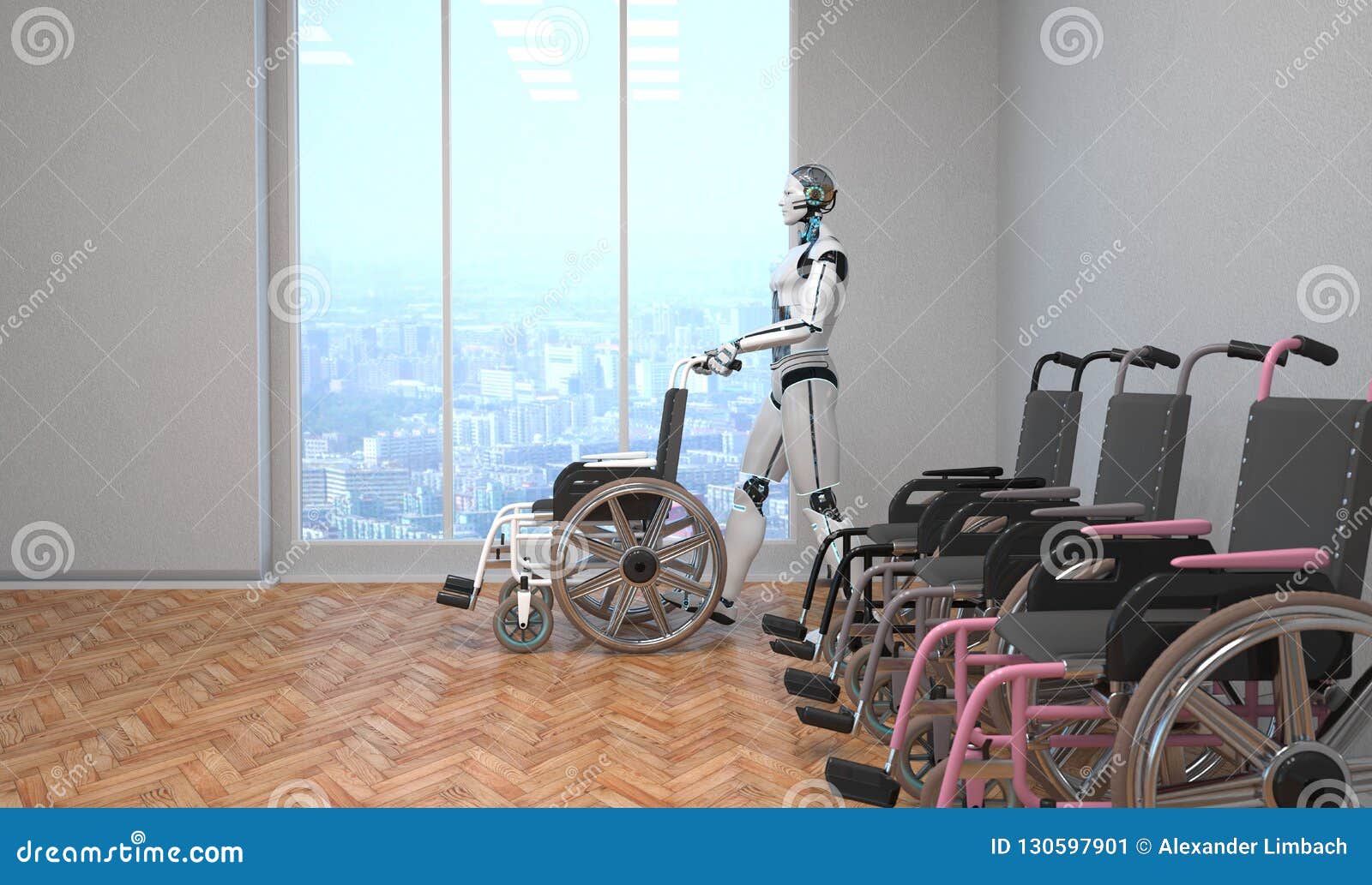 Robot Wheel Chairs stock illustration. Illustration of medical - 130597901