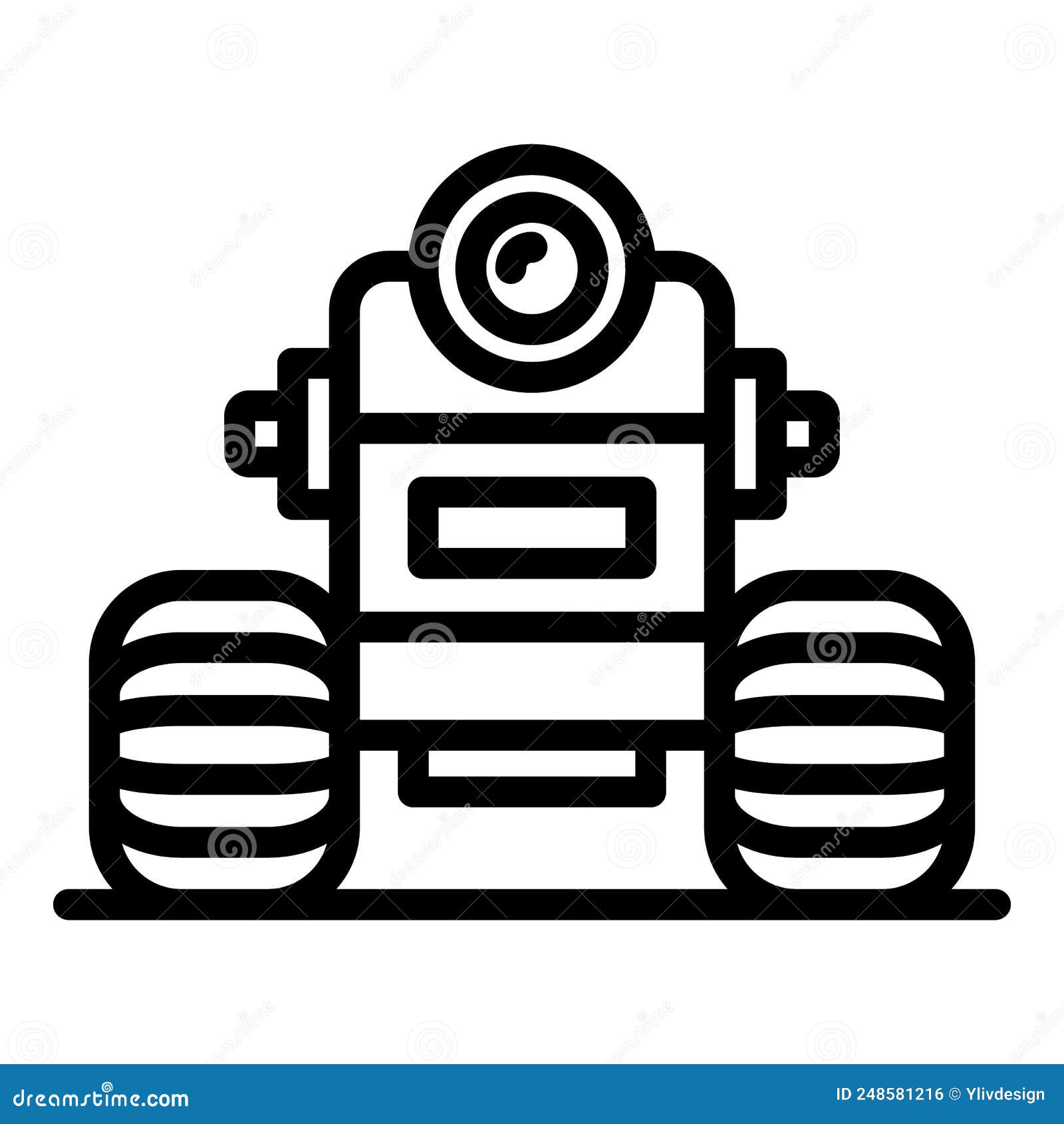 Robot On Wheel Cartoon Vector | CartoonDealer.com #11855735