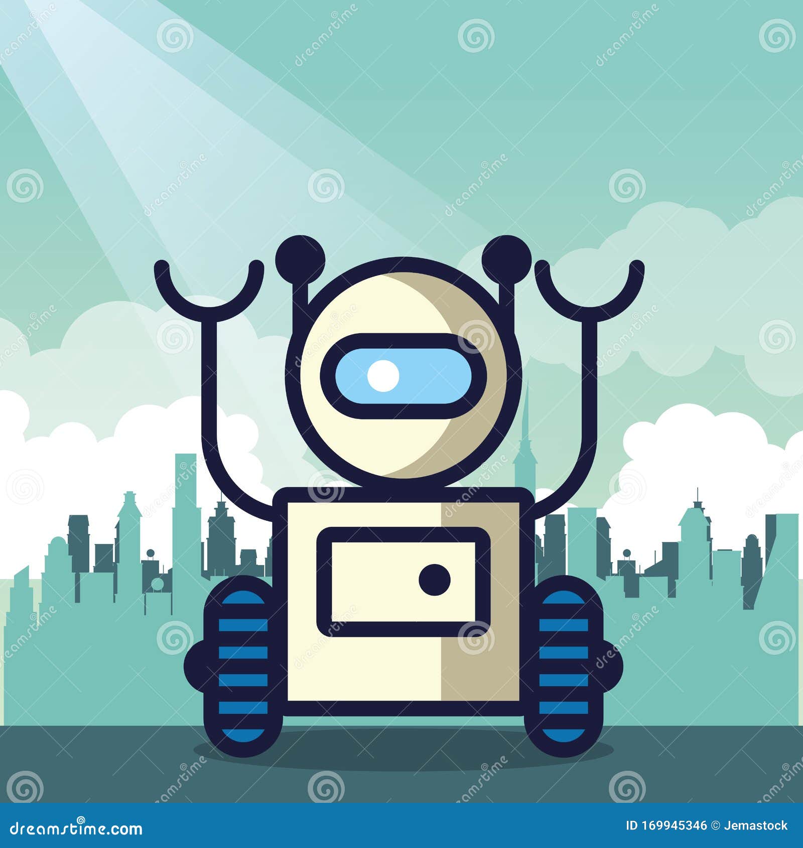 Robot, Wheel Outline Icon. Signs And Symbols Can Be Used For Web, Logo ...