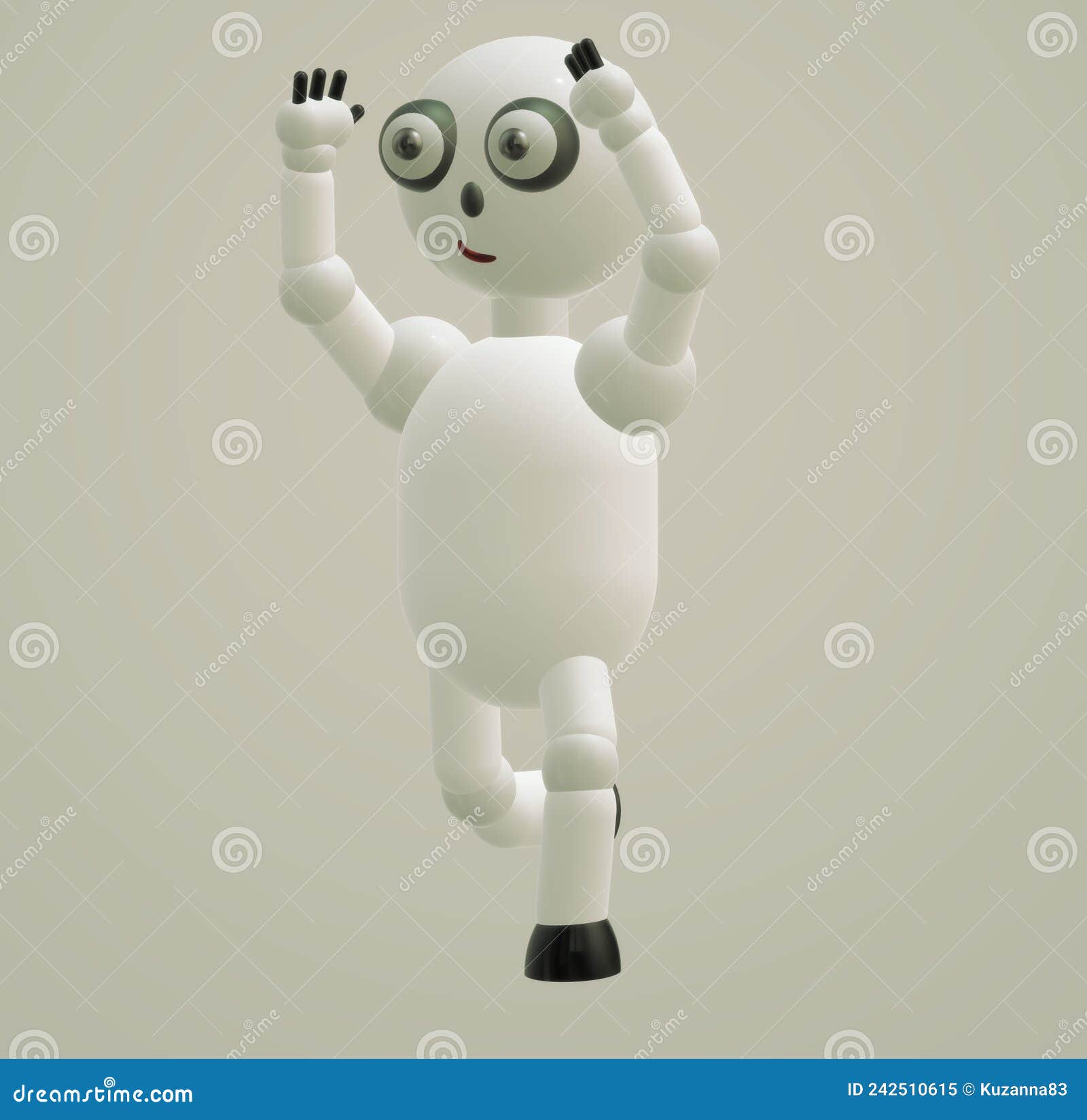 Robot white happy stock illustration. Illustration of organ - 242510615