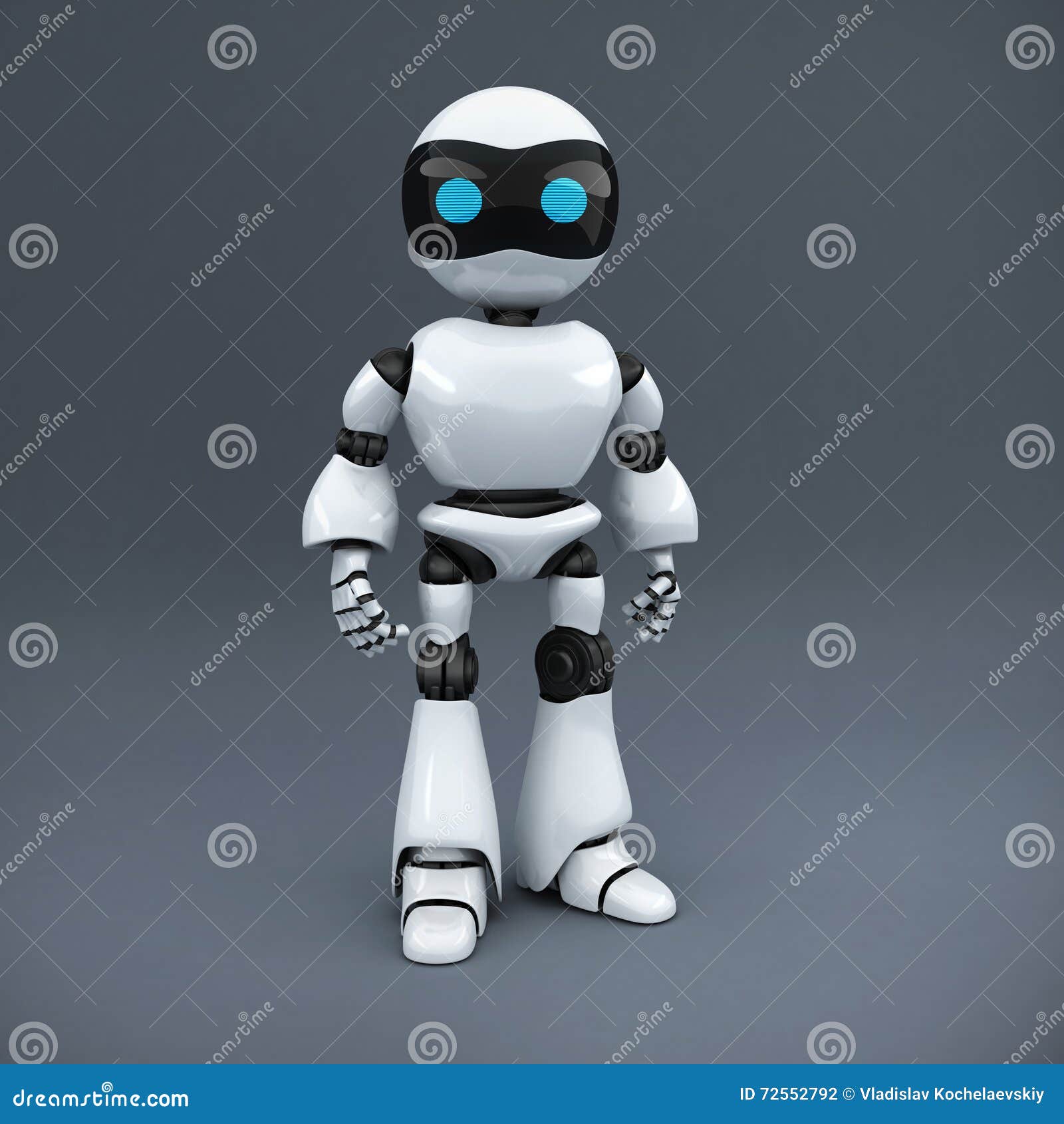 Robot white only stock illustration. Illustration of cyborg - 72552792