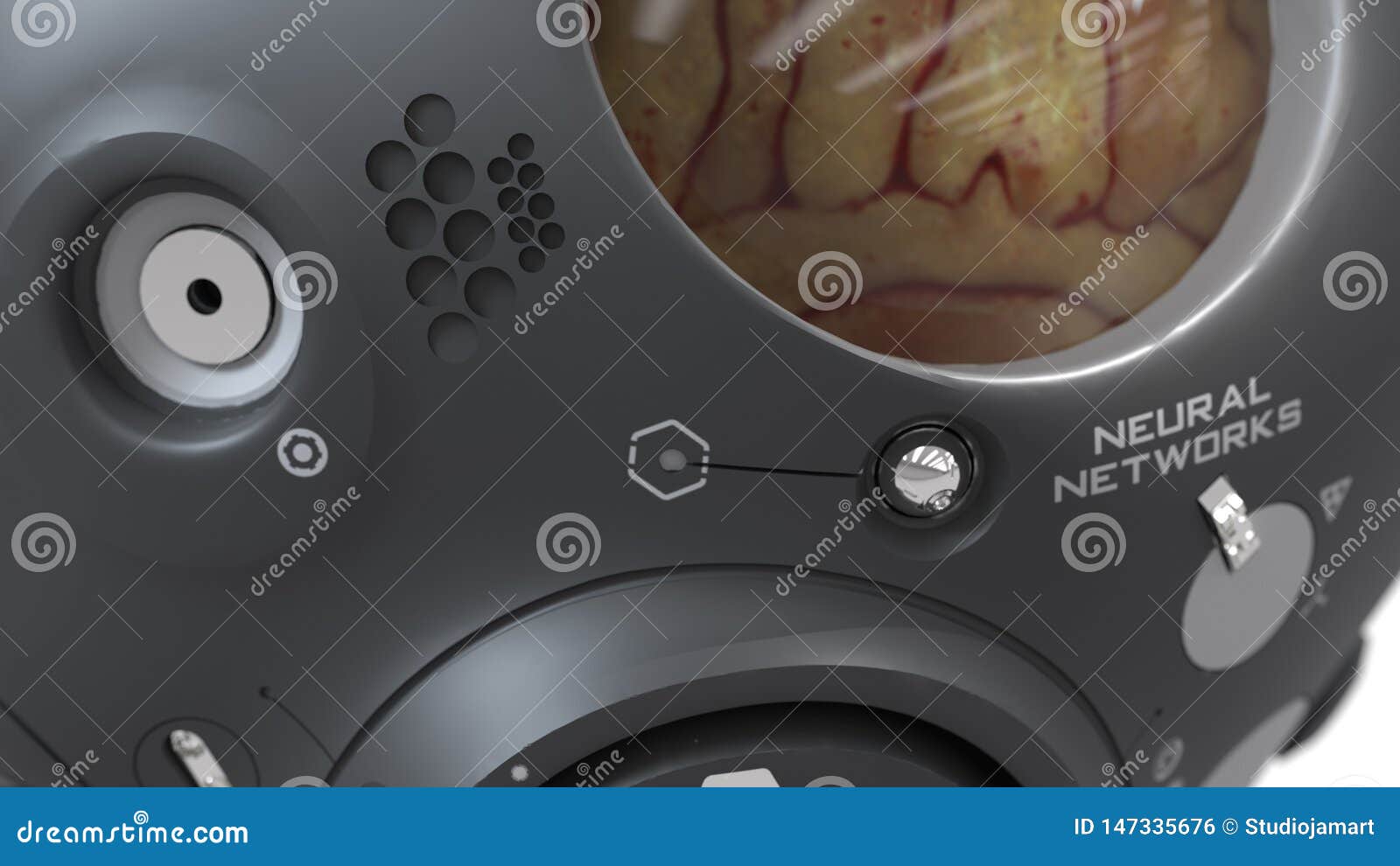 Digital Neural Network Connected Dots, Lines And World Map Royalty-Free ...