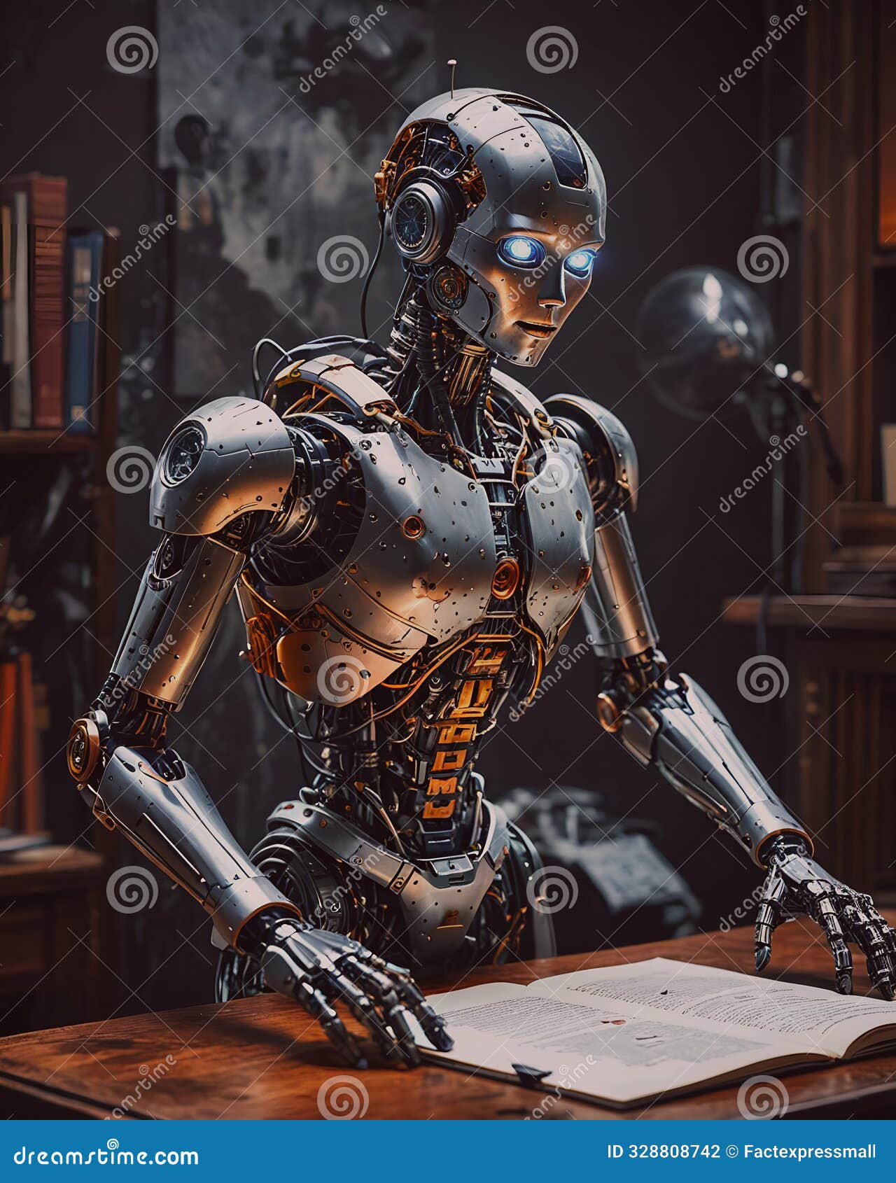 A Robot with the Word Robot on the Chest Stock Illustration ...