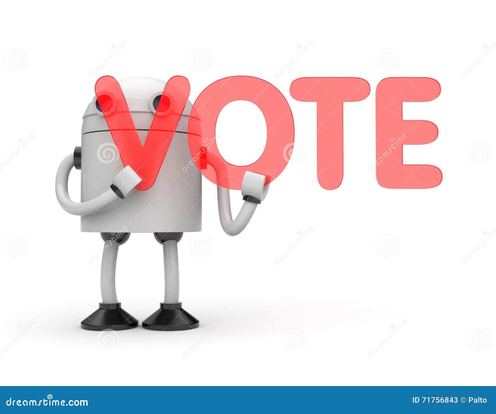 Word Vote With A Green Checkmark Cartoon Vector | CartoonDealer.com ...