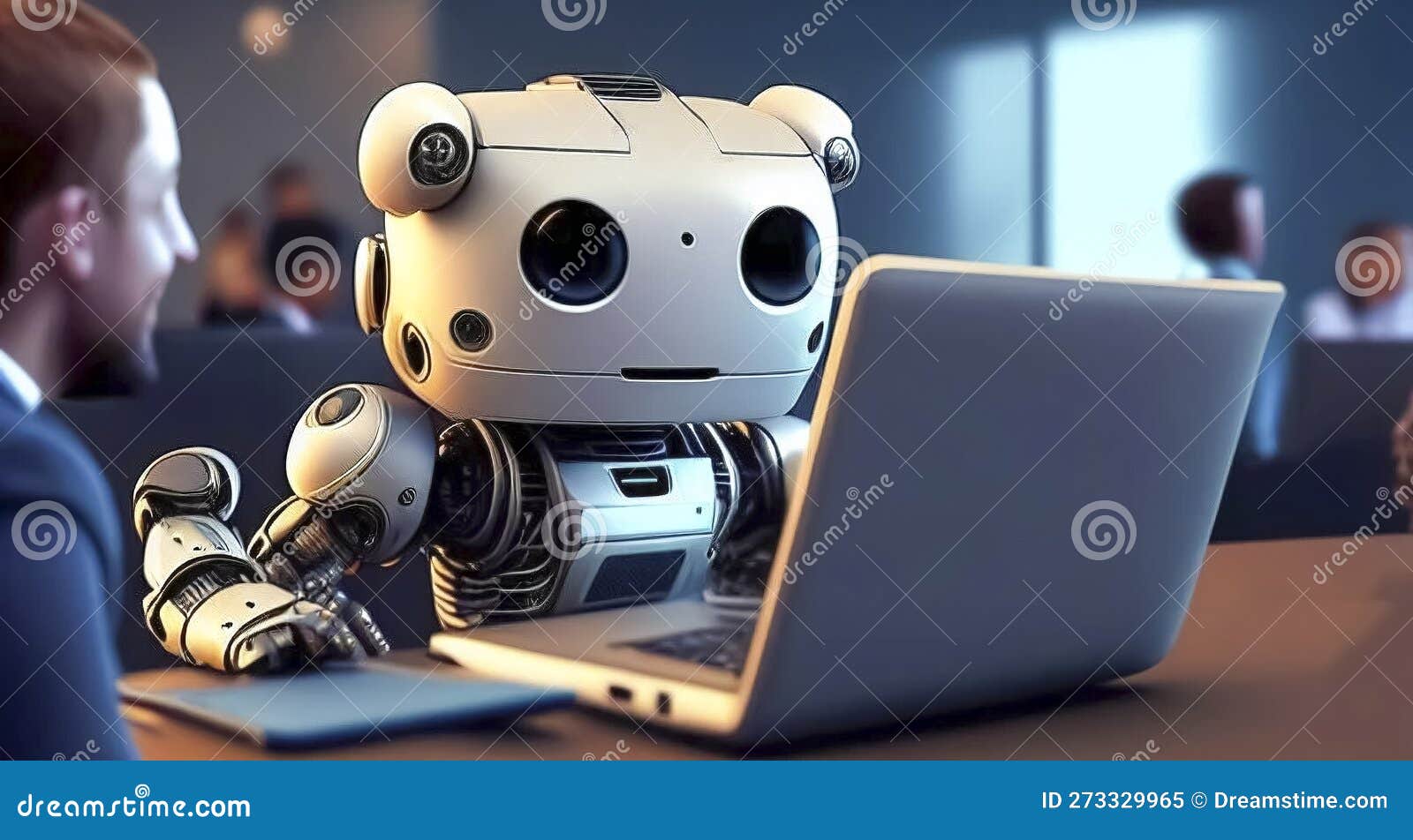 Robot Work with People.Mixed Team of People and Robots.Collaboration ...