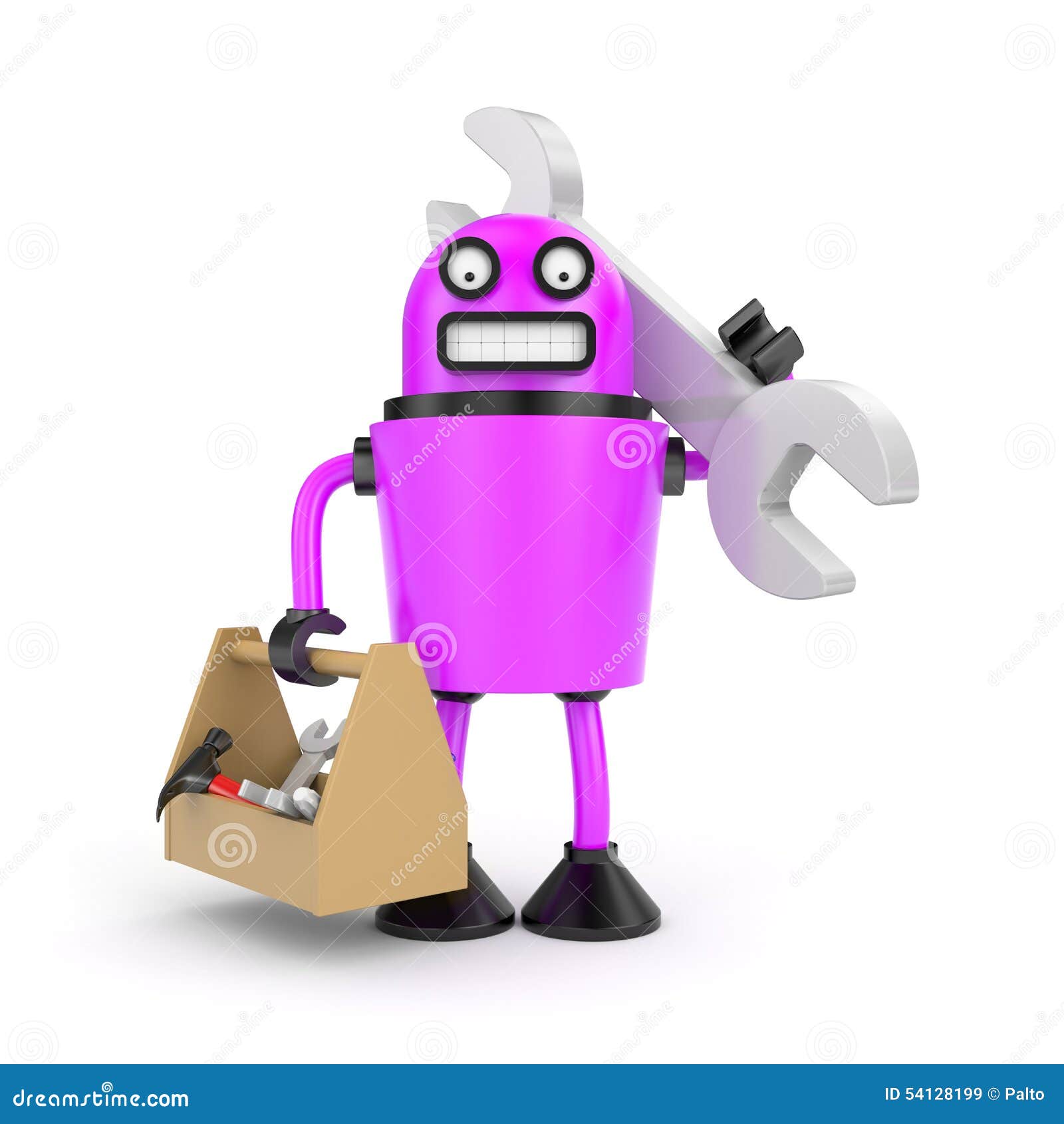 Robot Worker. Technology Concept. Isolated. Contains Clipping Path ...