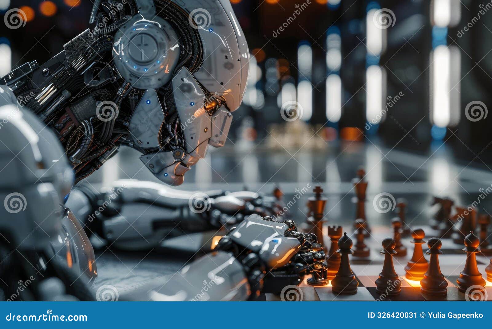Robot Working Alongside Humans in an Office Setting Stock Image - Image ...
