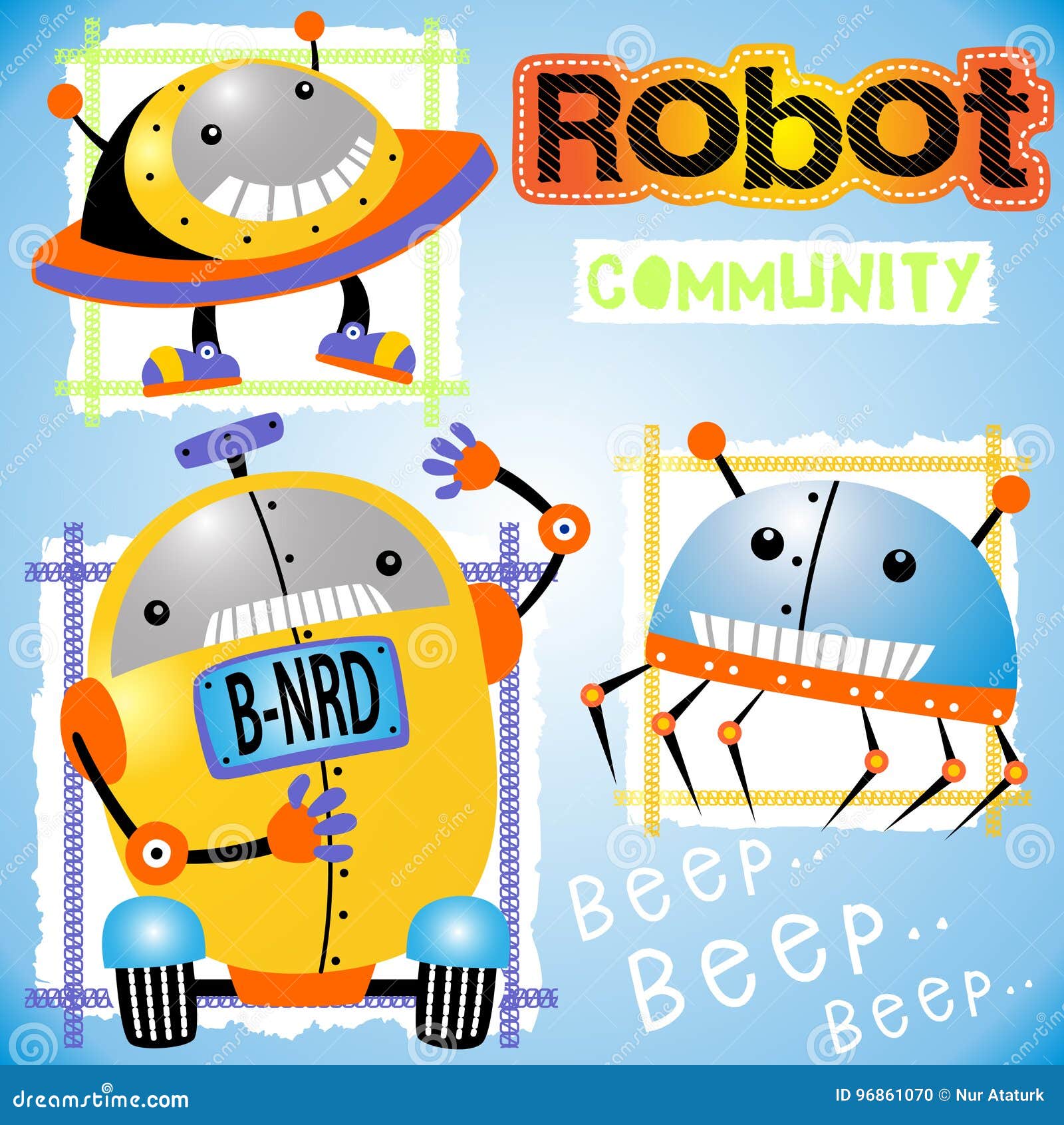 Robot world stock vector. Illustration of artificial - 96861070