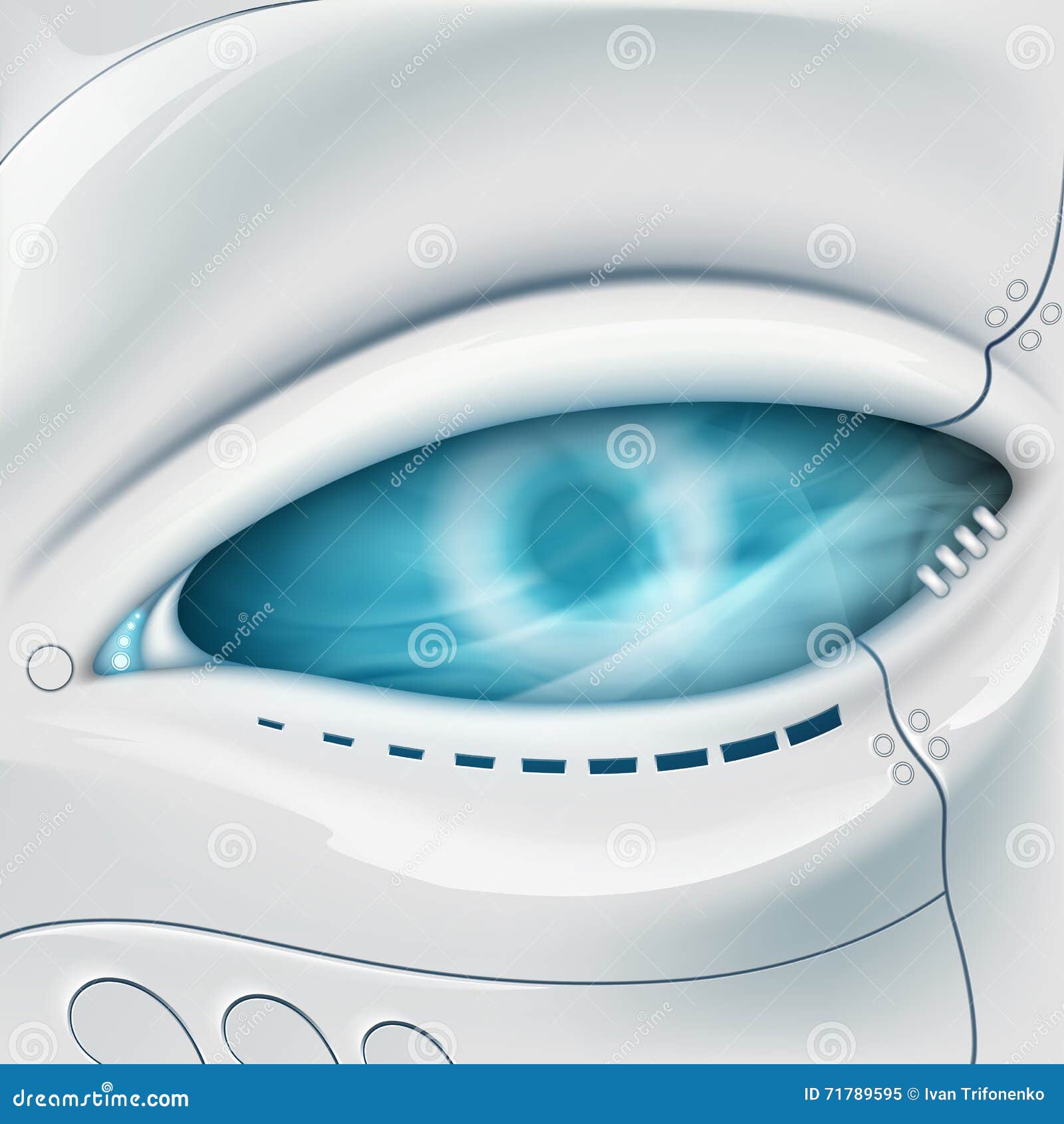 Robota Oko Machinalna Twarz Ilustracja Wektor - Ilustracja złożonej z ...