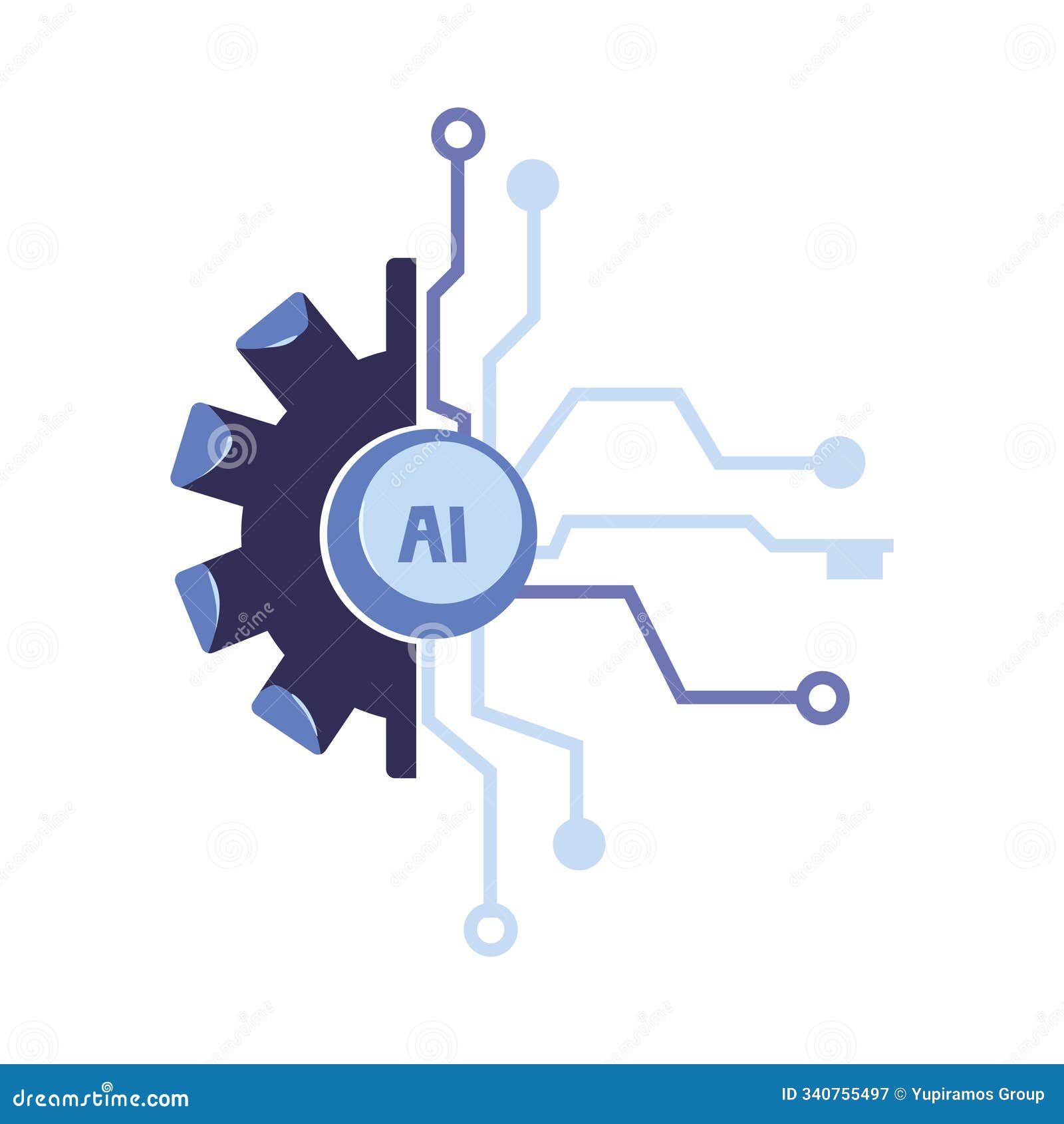 Robotic Ai Chip or a Semiconductor Stock Illustration - Illustration of ...