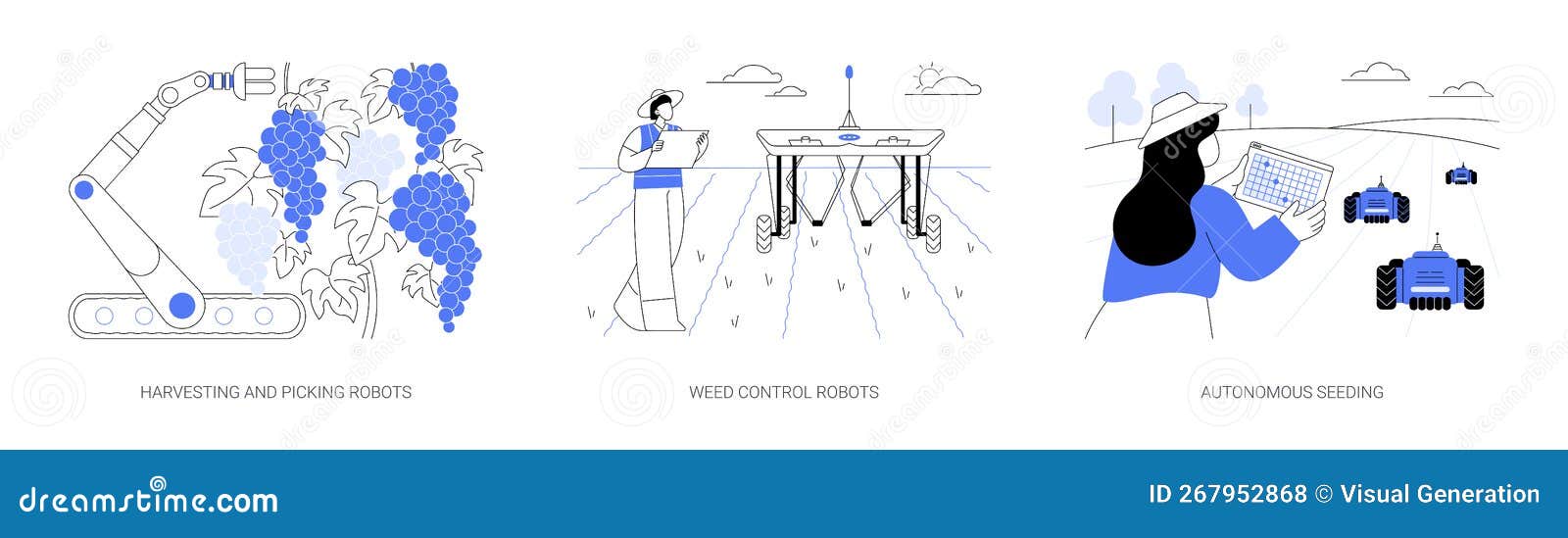 Robotic Applications Abstract Concept Vector Illustrations. Stock ...