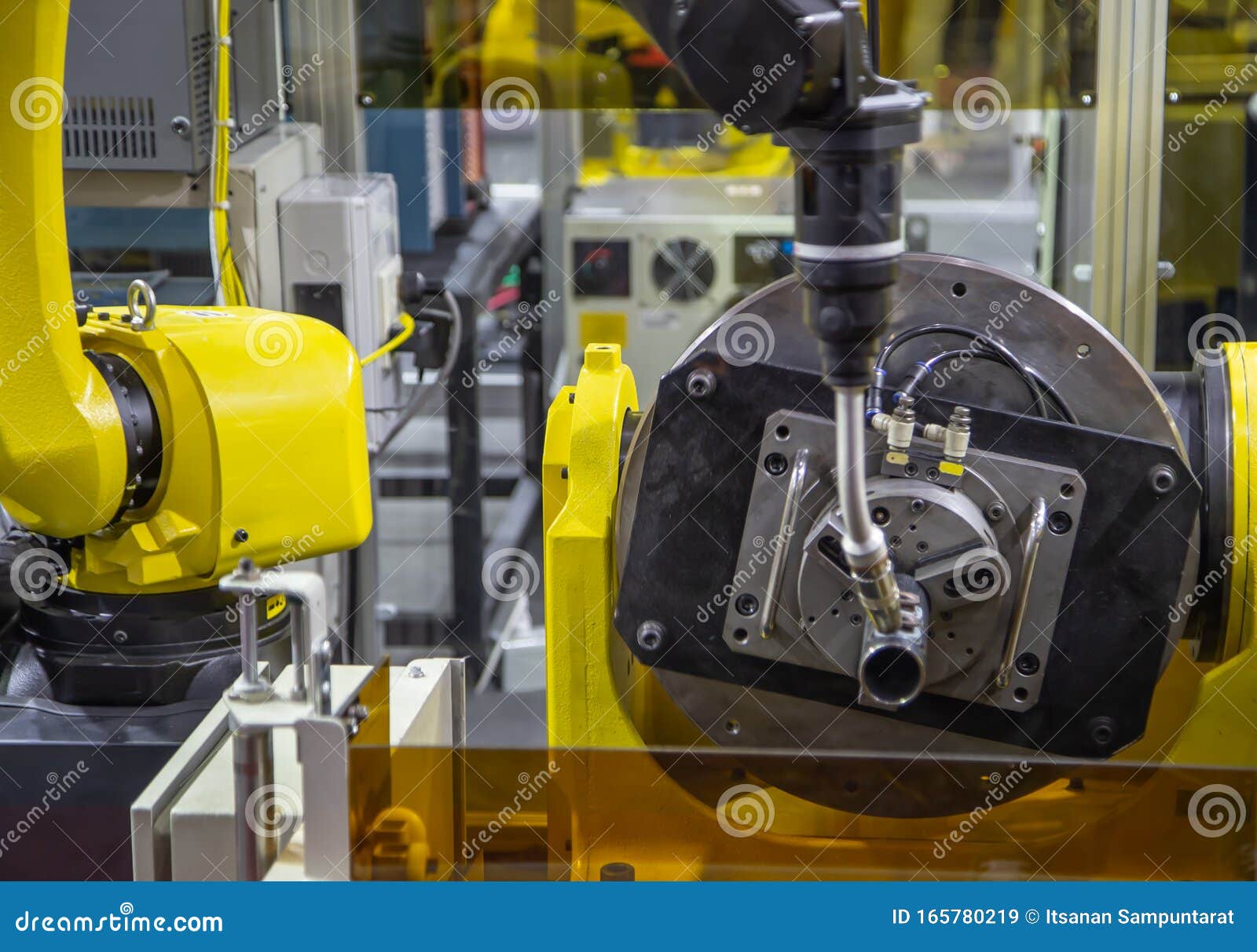 Robotic arc machine stock image. Image of pipe, mechanical - 165780219