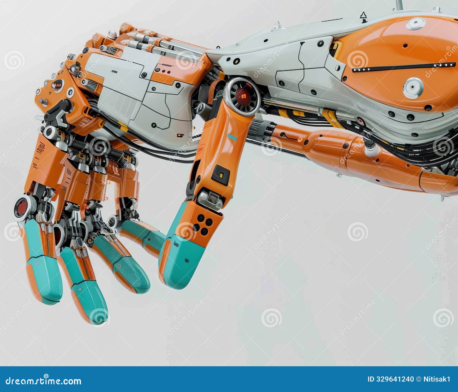 112 Robotic Arm Anatomy and Circuitry Macro View 3D Render Stock ...