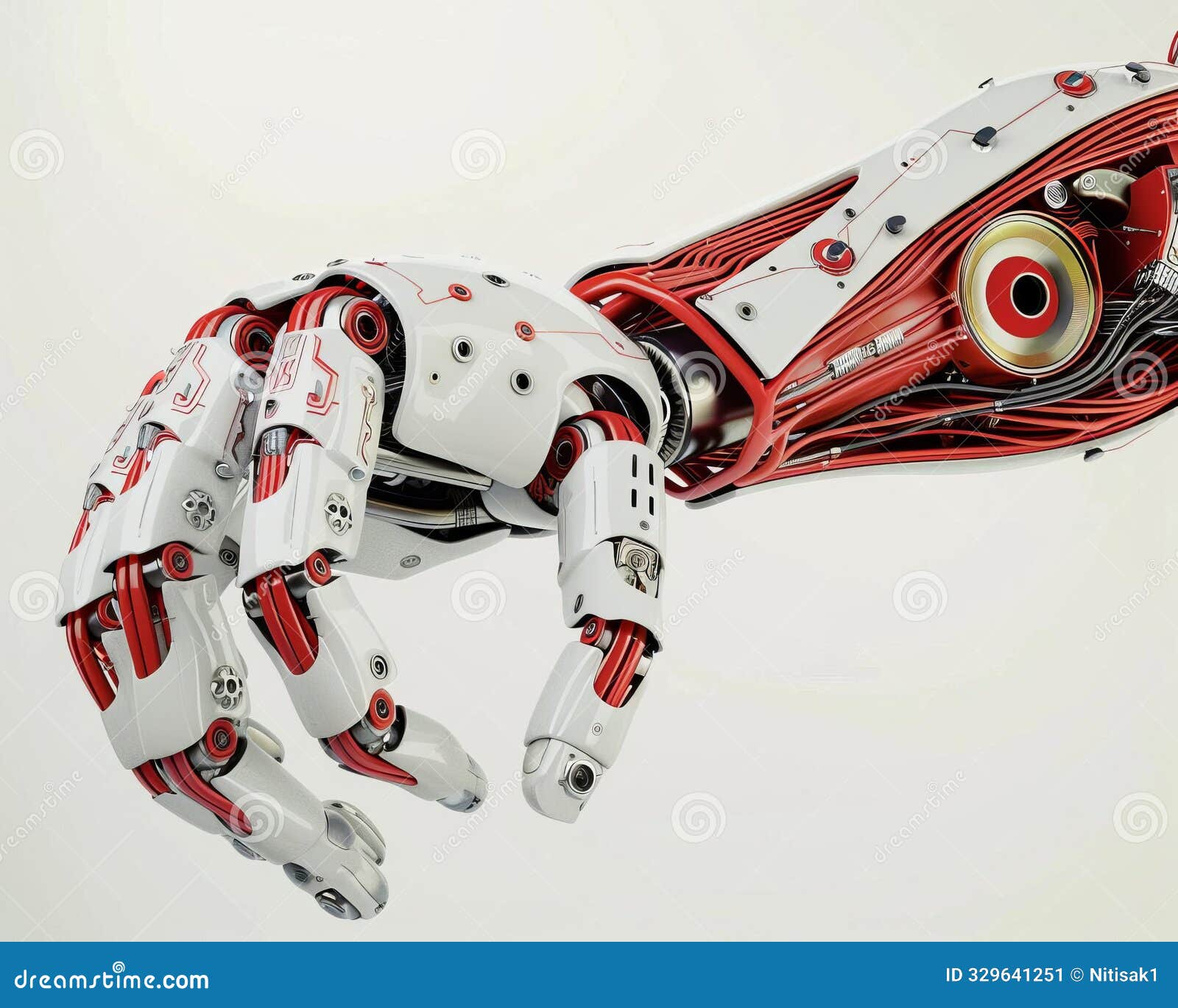 112 Robotic Arm Anatomy and Circuitry Macro View 3D Render Stock ...