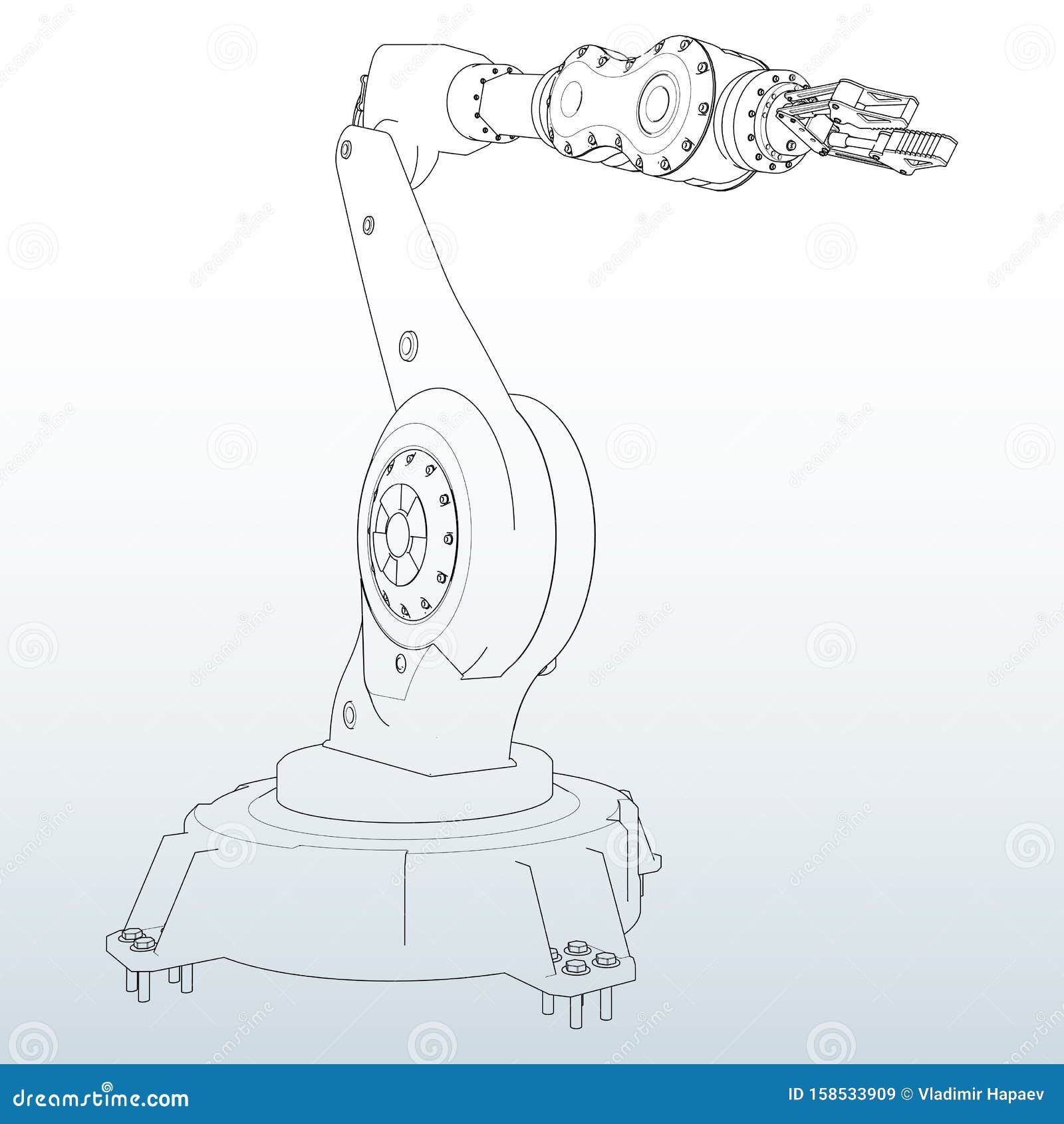 Robotic Arm for Any Work in a Factory or Production. Mechatronic ...