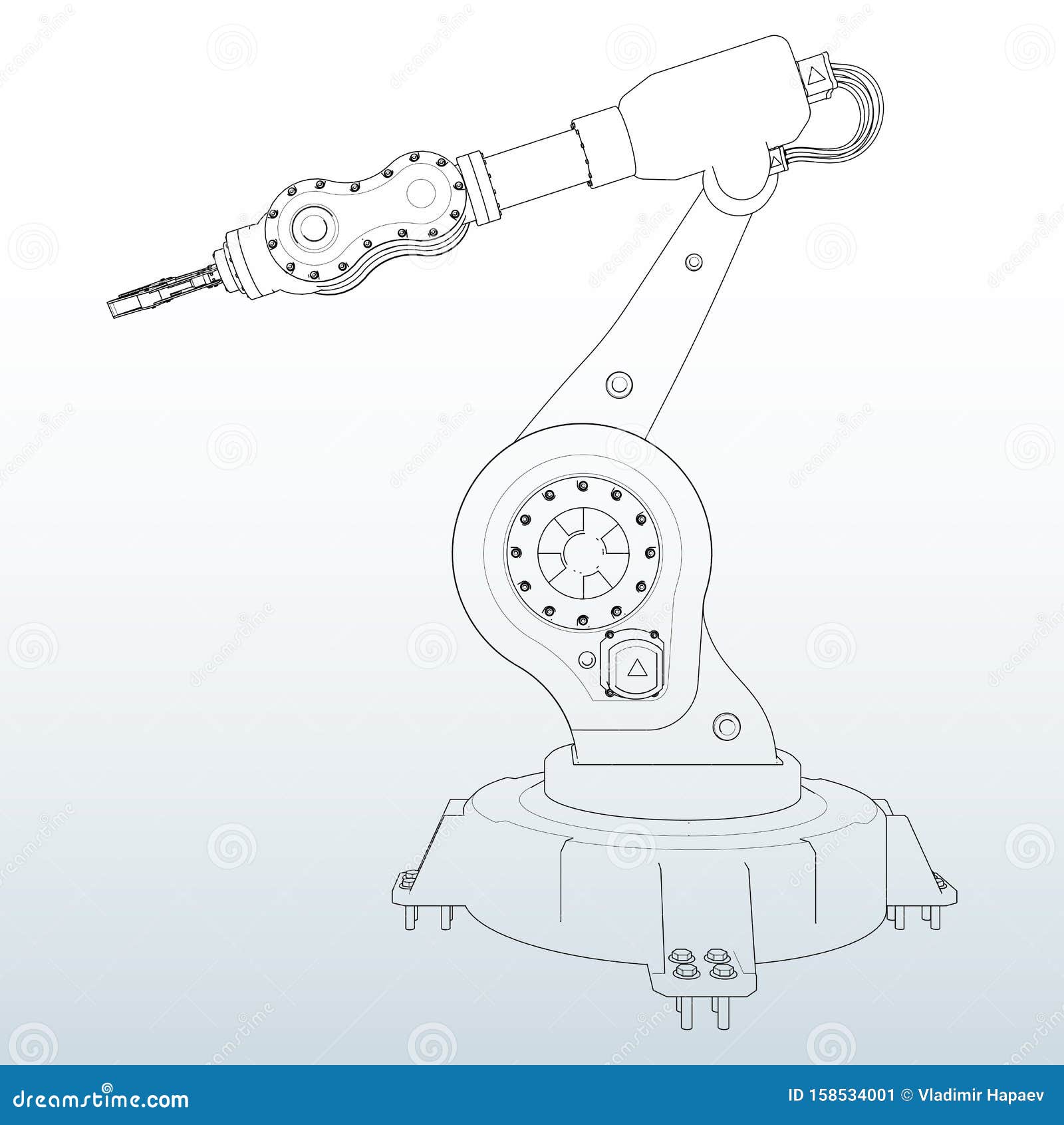 Robotic Arm for Any Work in a Factory or Production. Mechatronic ...