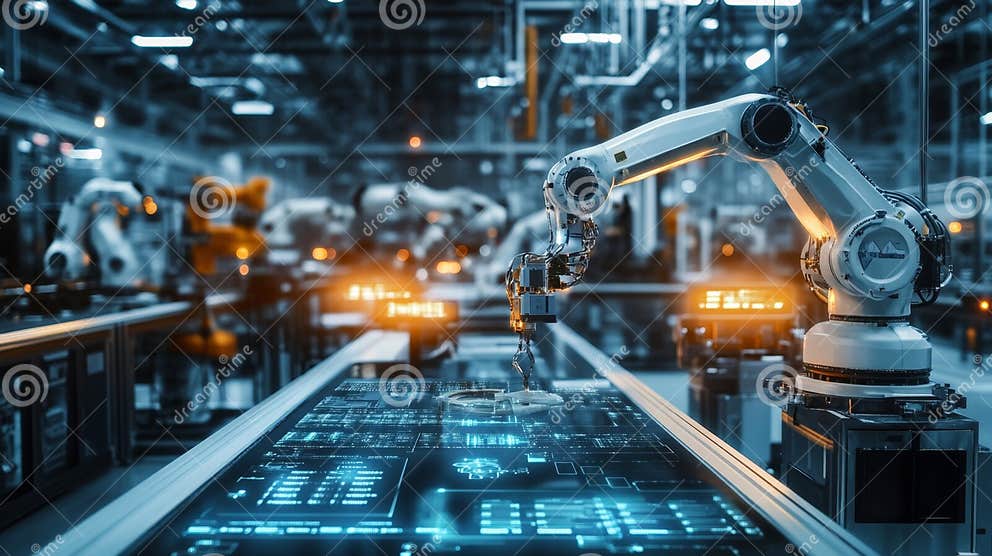 Robotic Arm Assembling Components with High Precision in Factory ...