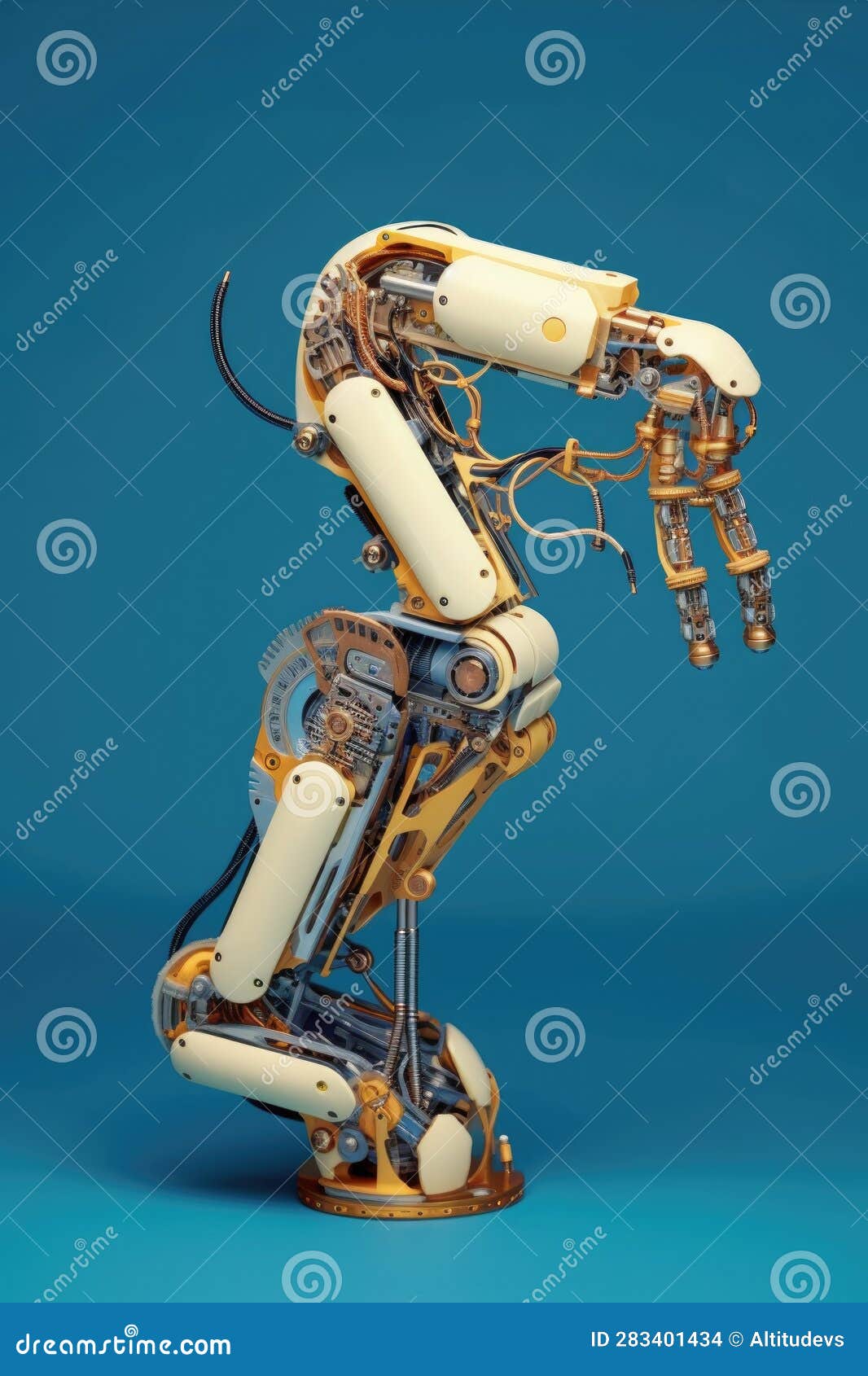 Robotic Arm Assembling Electronic Components Stock Illustration ...