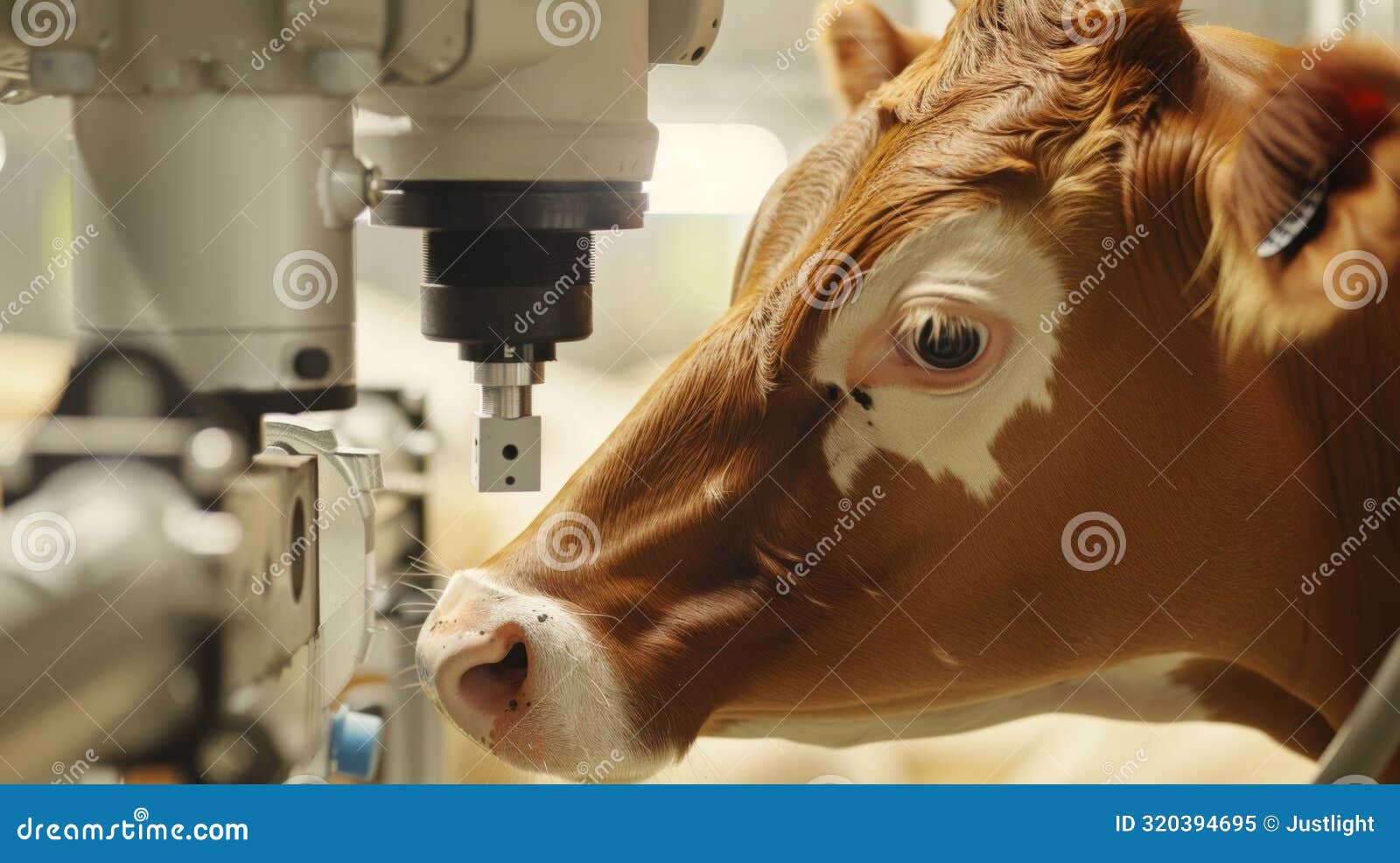 A Robotic Arm Attaching an Automated Tag To a Cows Ear with Precision ...