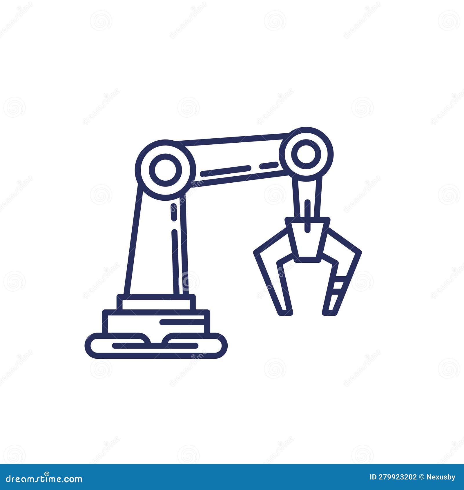 Robotic Arm, Automation of Production Line Icon Stock Vector ...