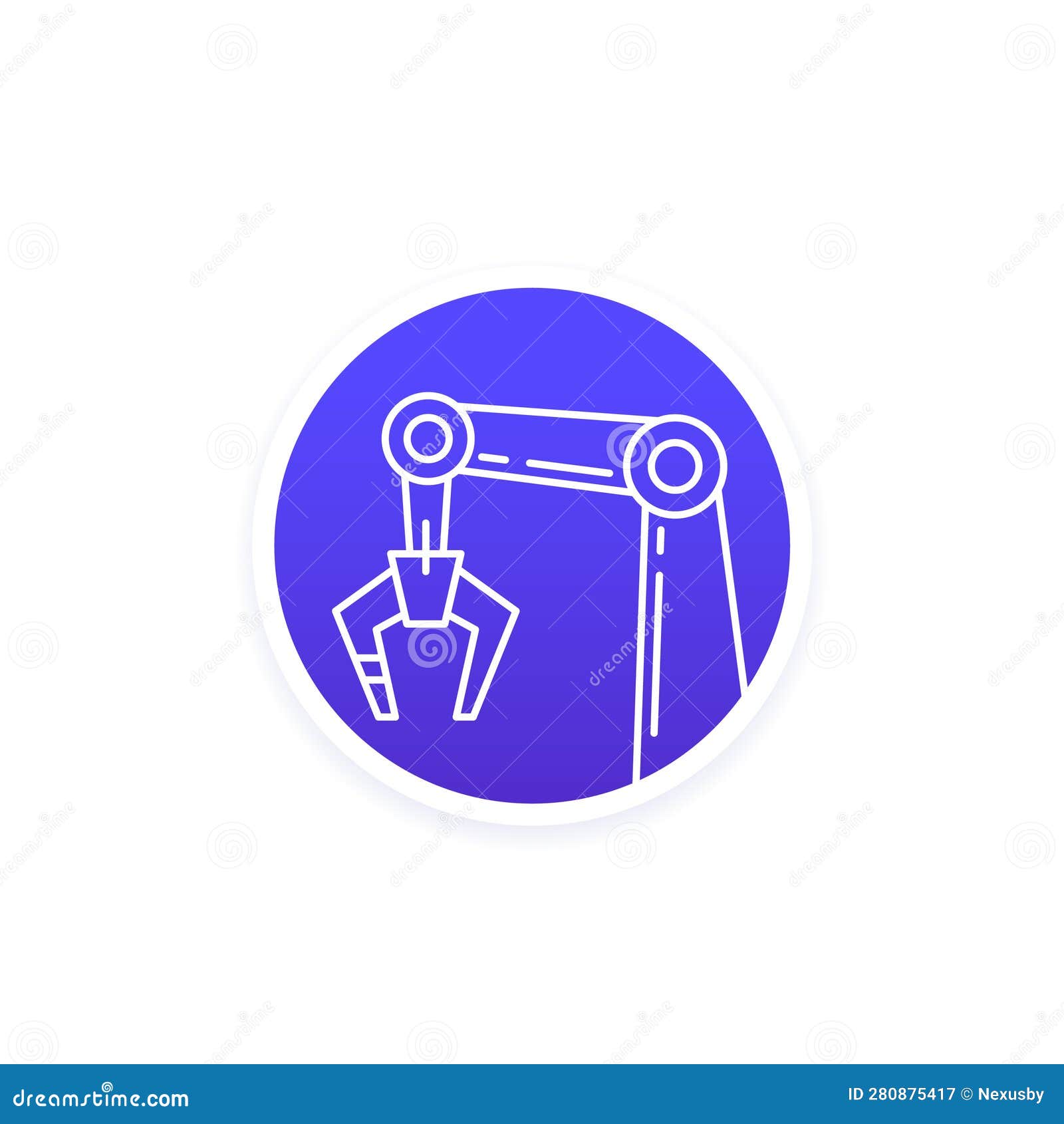Robotic Arm, Automation of Production Line Icon Stock Vector ...