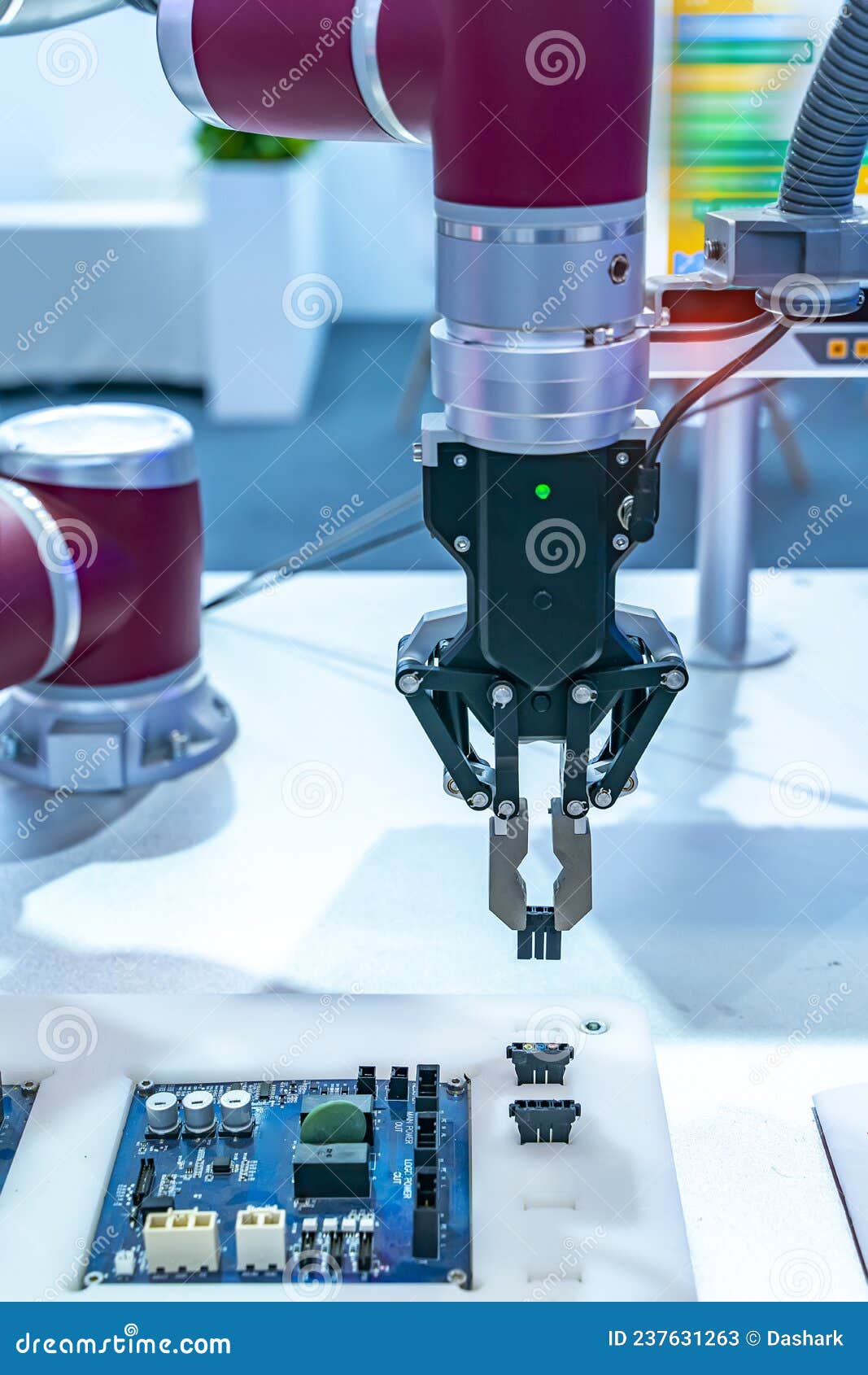 Robotic Arm Catch for Electronic Assembly Line. the Robot for Smart ...