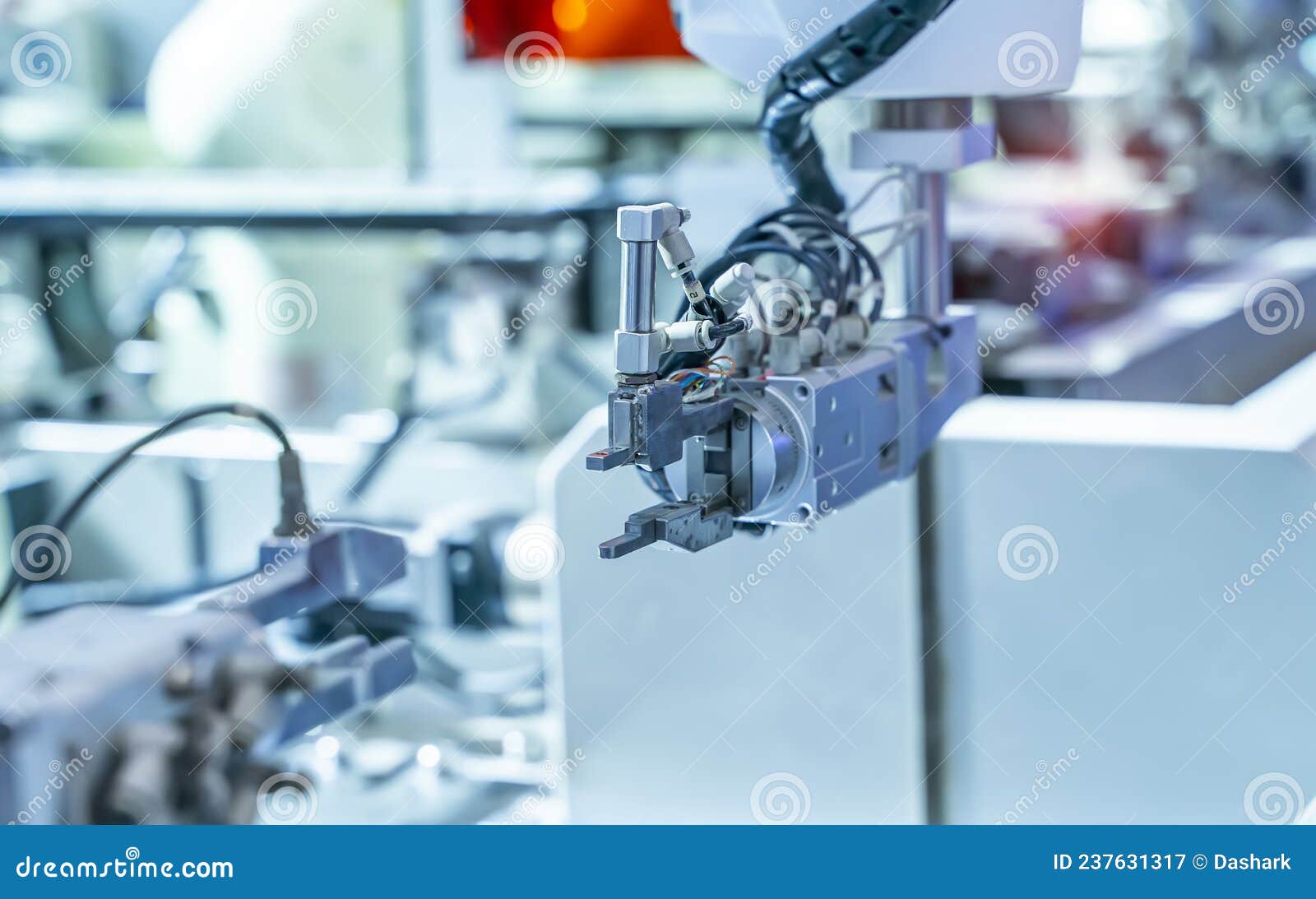 Robotic Arm Catch for Electronic Assembly Line. the Robot for Smart ...