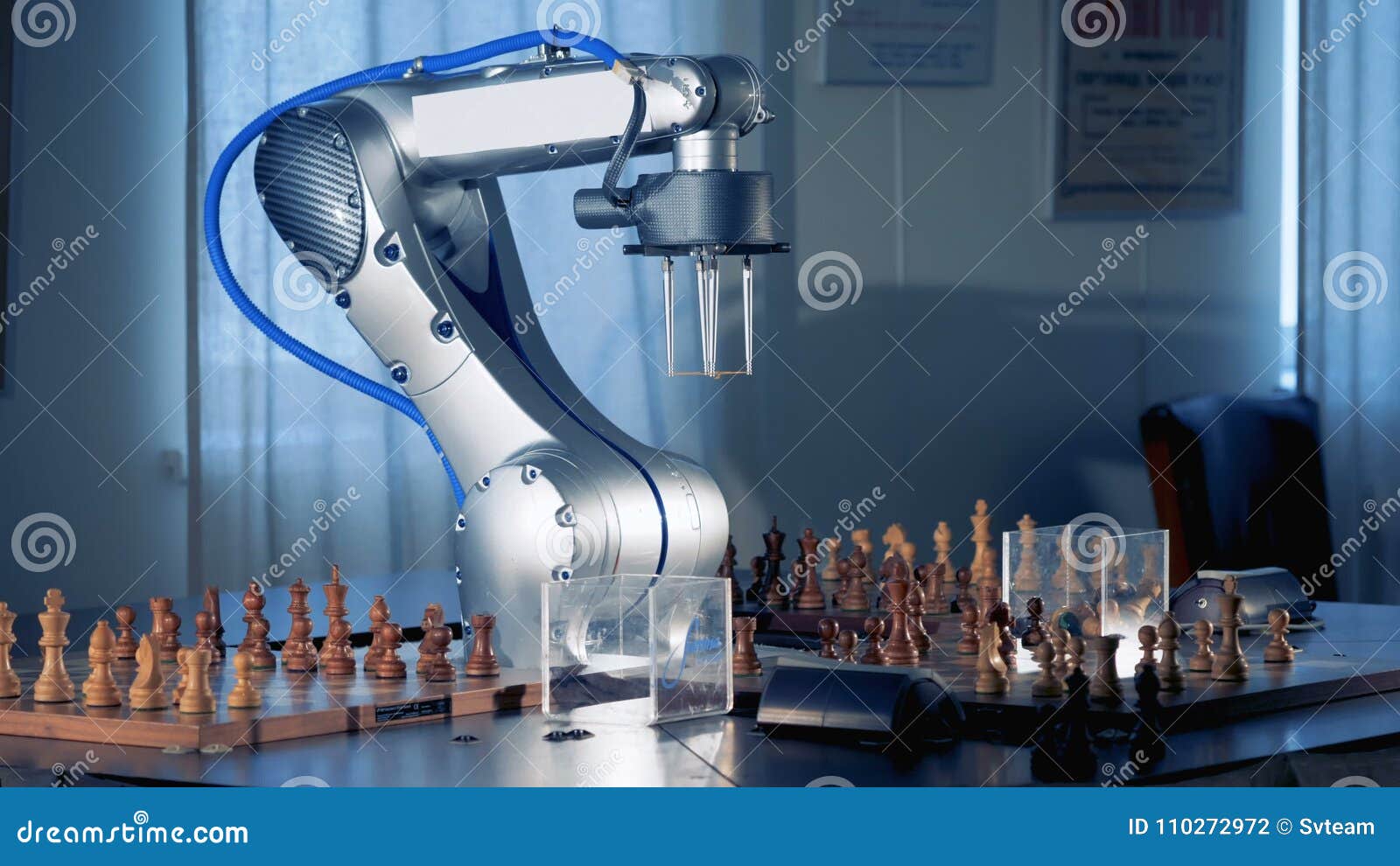 Robotic Arm Chess Player Ready for Competition. Stock Footage - Video ...