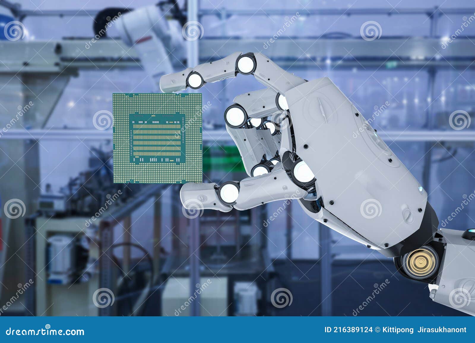 Robotic Arm with Chipset for Semiconductor Manufacturing Stock ...