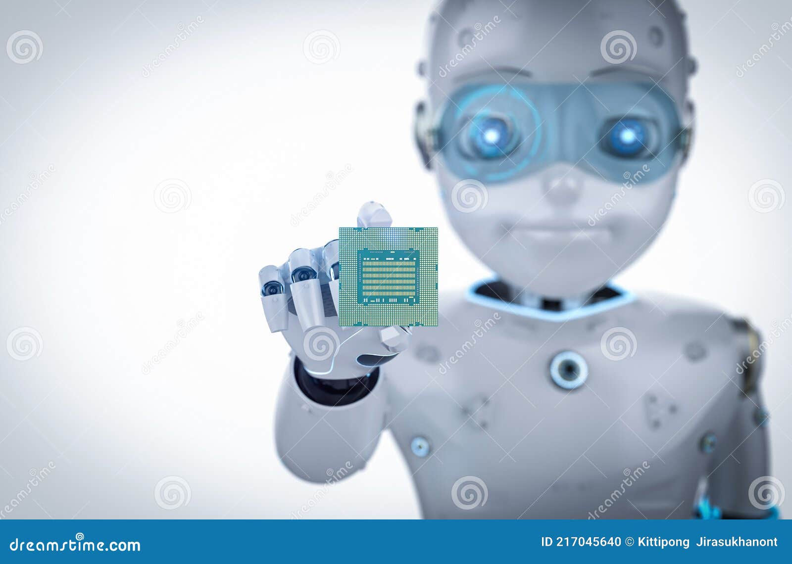 Robotic Arm With Chipset For Semiconductor Manufacturing Stock ...