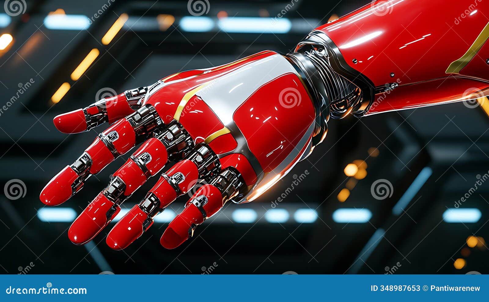 Robotic Arm with Composite Joints and Modern Design Stock Illustration ...