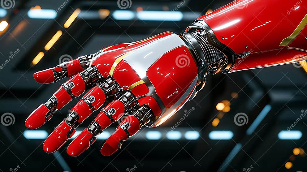 Robotic Arm with Composite Joints and Modern Design Stock Illustration ...