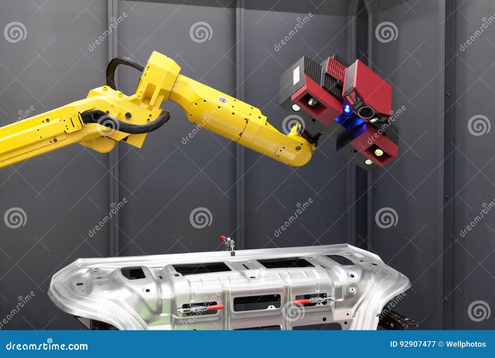 Robotic Arm with 3D Scanner. Automated Scanning. Stock Image - Image of ...