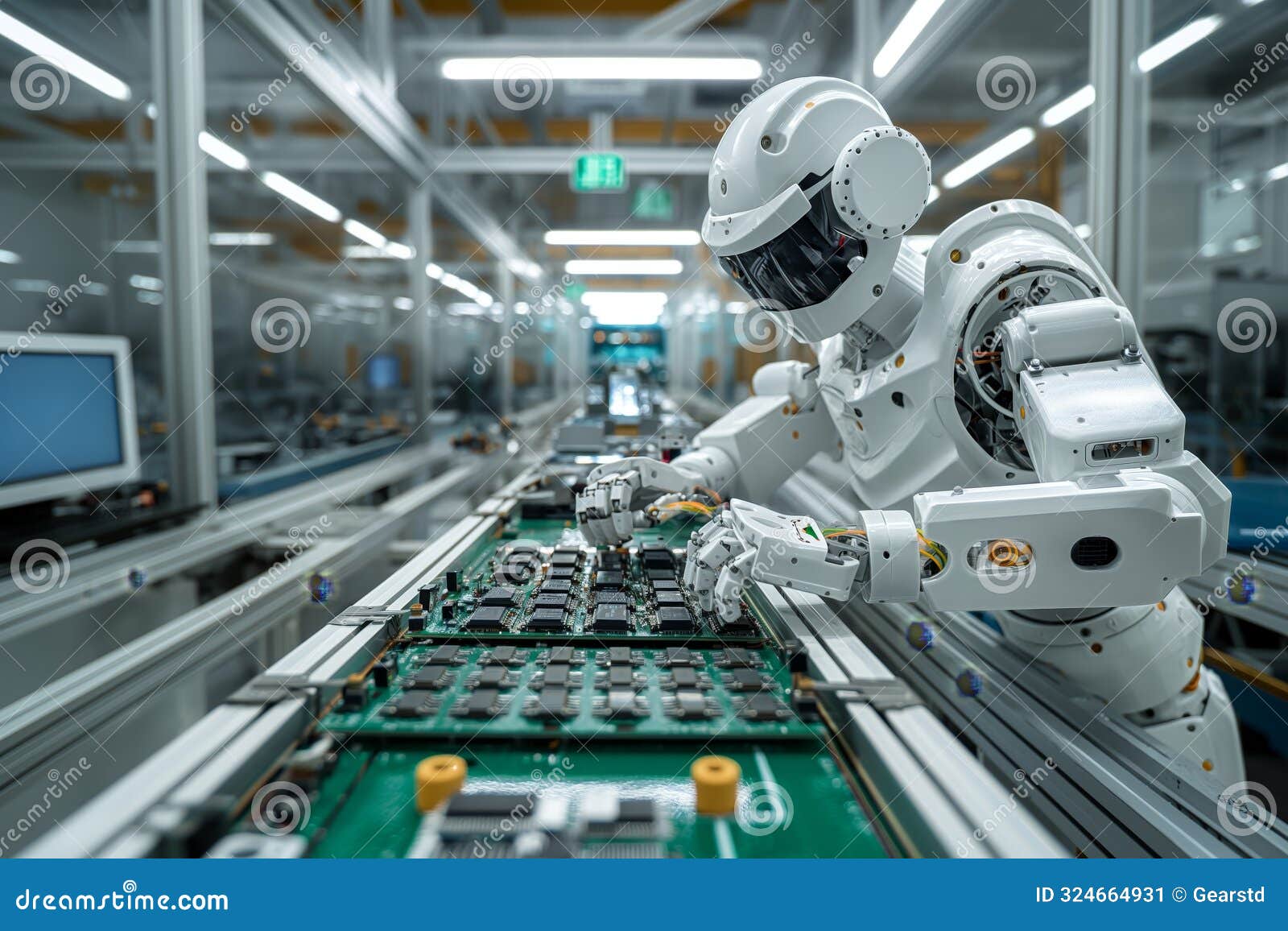 Robotic Arm in a High-tech Manufacturing Plant Stock Image - Image of ...
