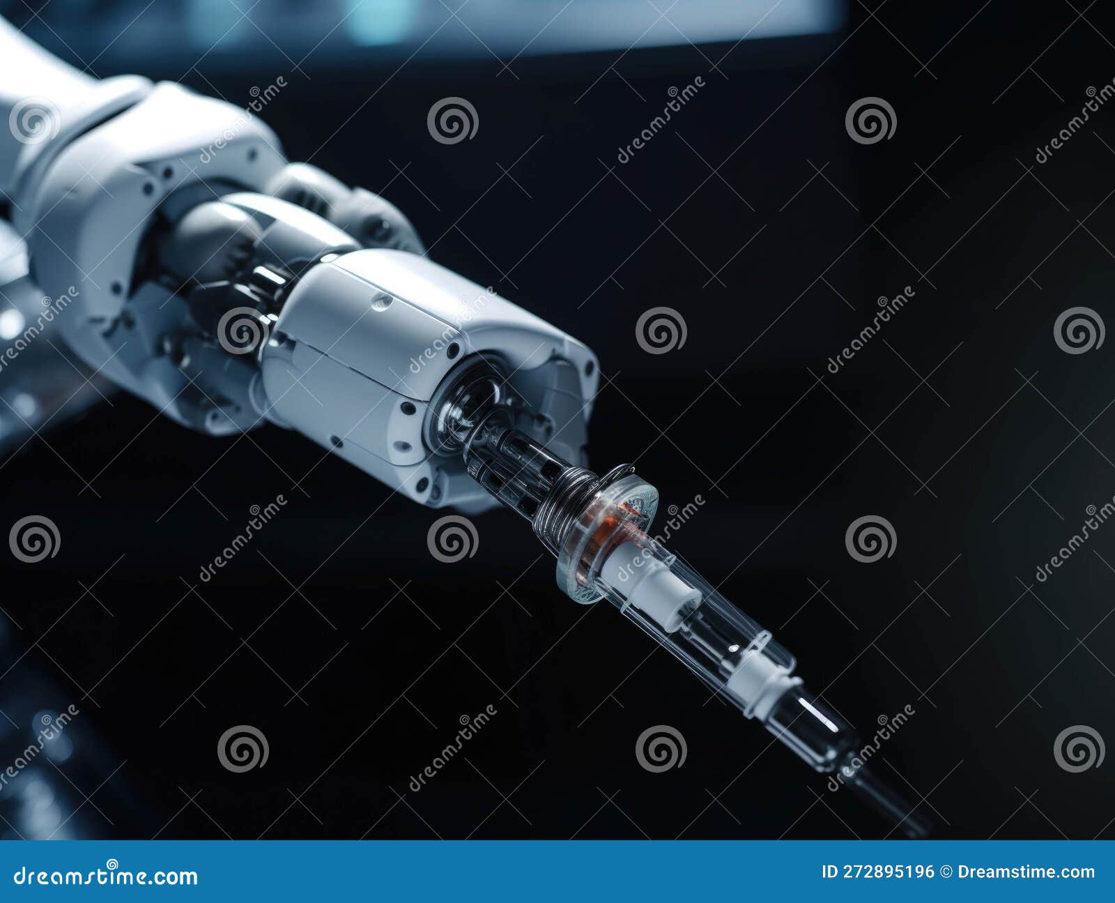A Robotic Arm Holding a Syringe Demonstrating AIs Ability To Create ...