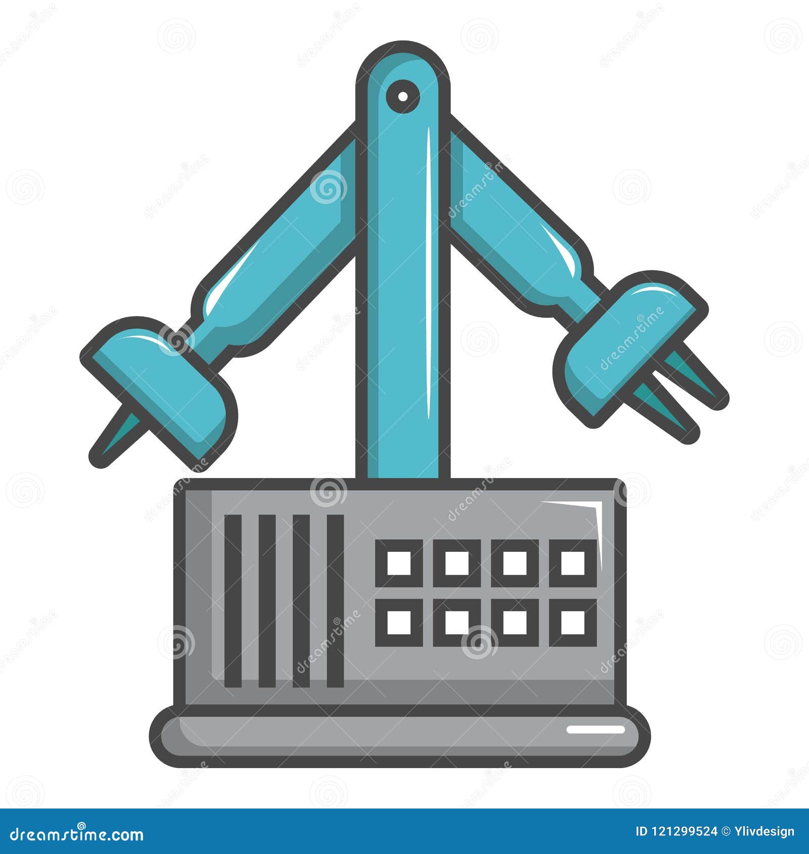 Robotic Arm Icon, Cartoon Style Stock Vector - Illustration of logo ... Robotic Arm Icon, Cartoon Style Stock Vector - Illustration of logo ...