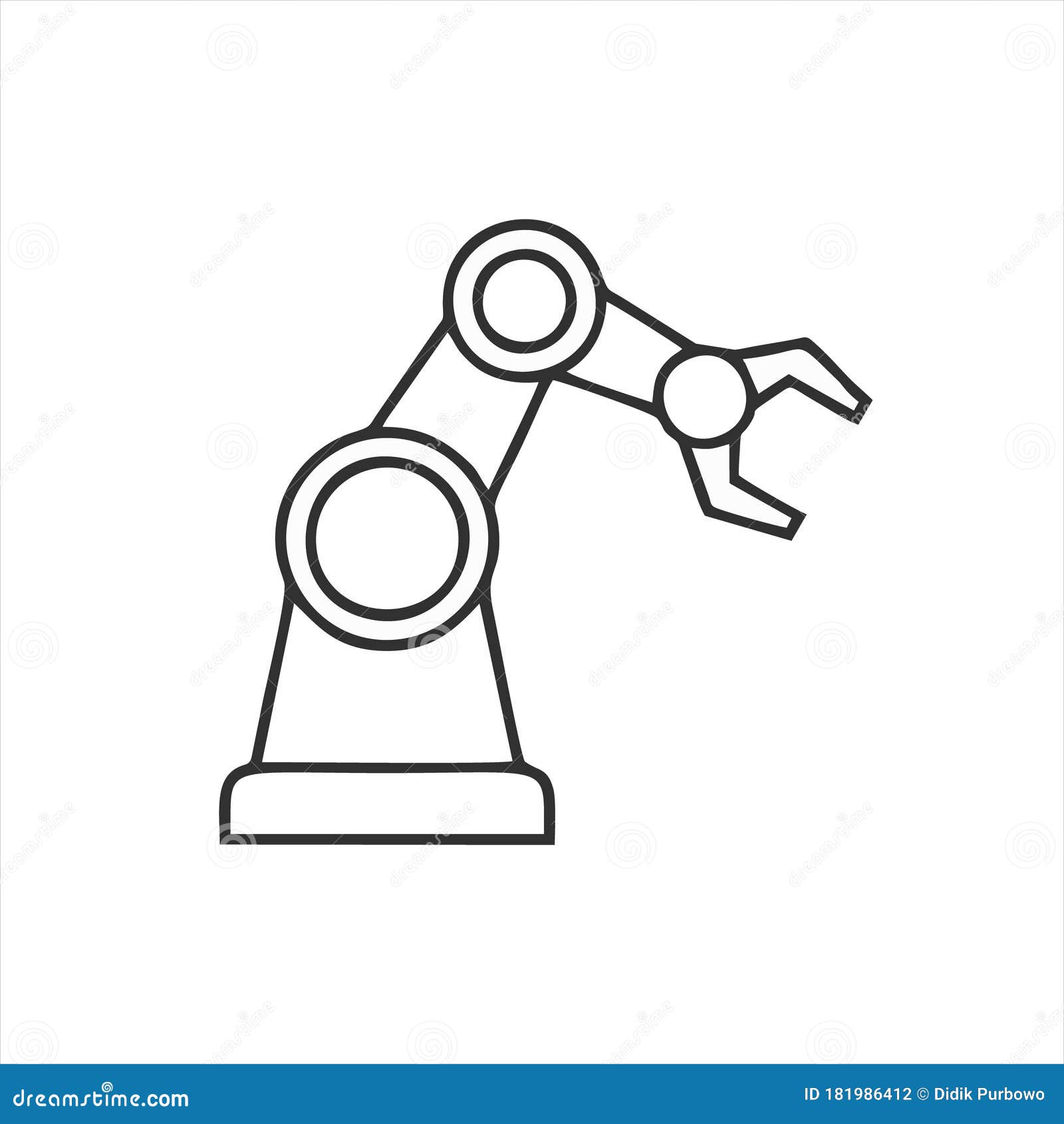 Robotic Arm Icon in Trendy Design Style. Stock Vector - Illustration of ... Robotic Arm Icon in Trendy Design Style. Stock Vector - Illustration of ...