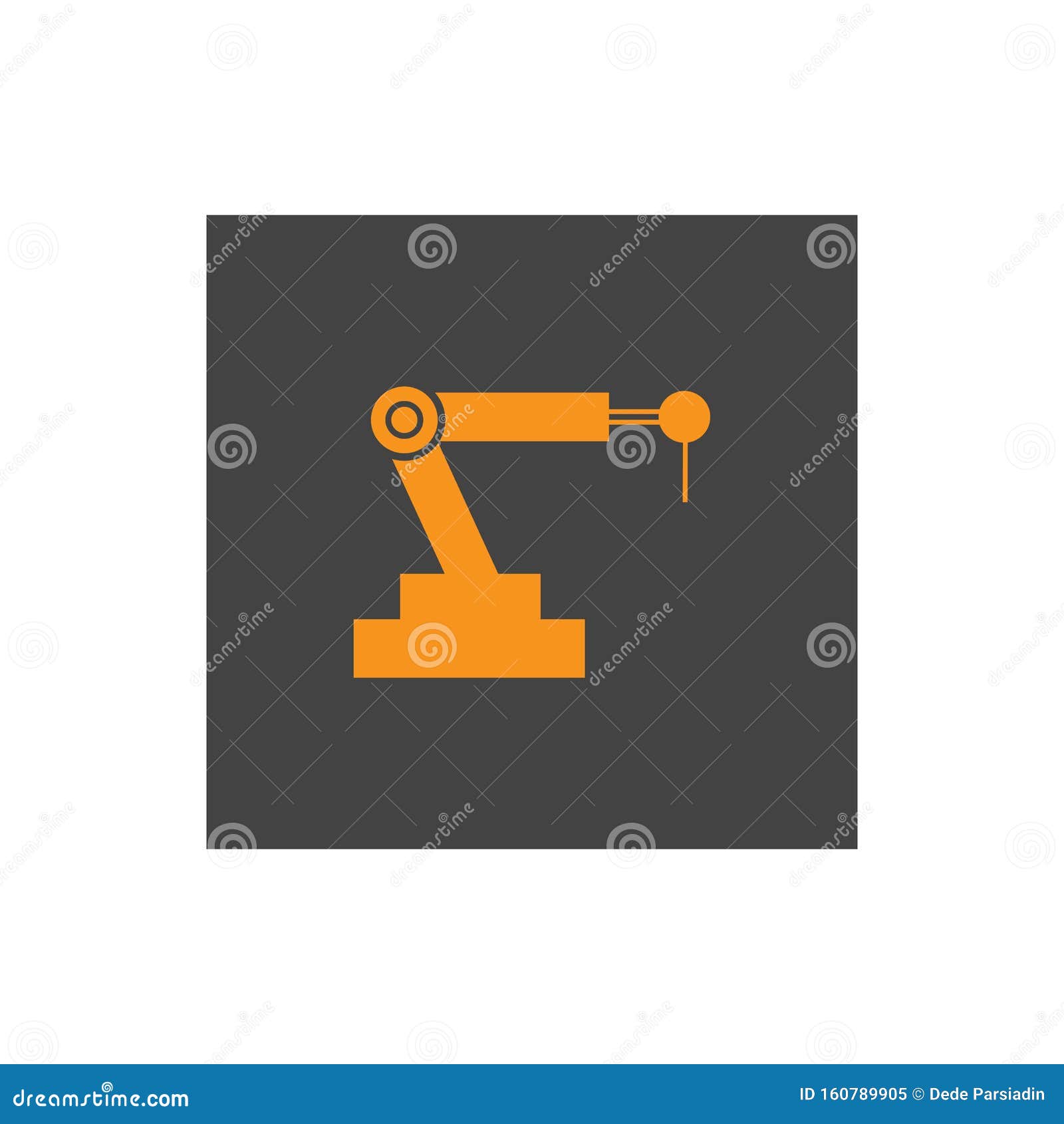 Robotic arm stock vector. Illustration of robotic, control - 160789905