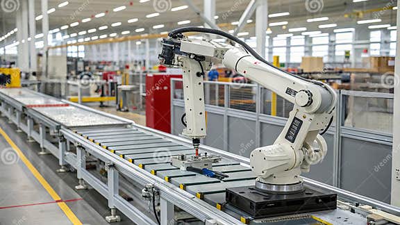 Robotic Arm in Industrial Setting, Automating Processes with Precision ... Robotic Arm in Industrial Setting, Automating Processes with Precision ...