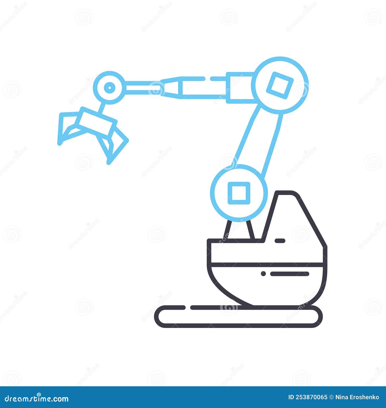 Robotic Arm Line Icon, Outline Symbol, Vector Illustration, Concept ... Robotic Arm Line Icon, Outline Symbol, Vector Illustration, Concept ...