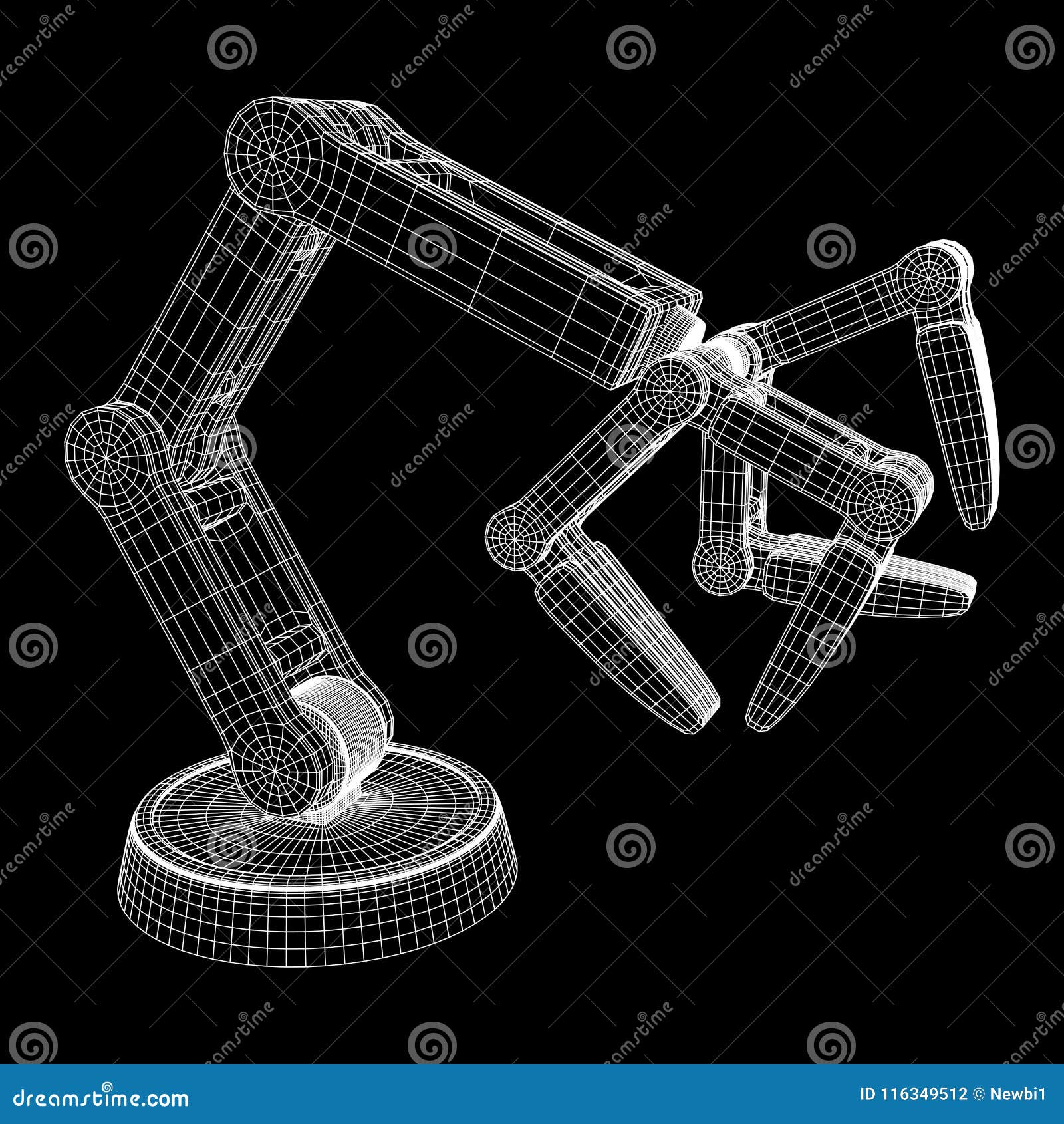 Robotic arm vector stock vector. Illustration of equipment - 116349512