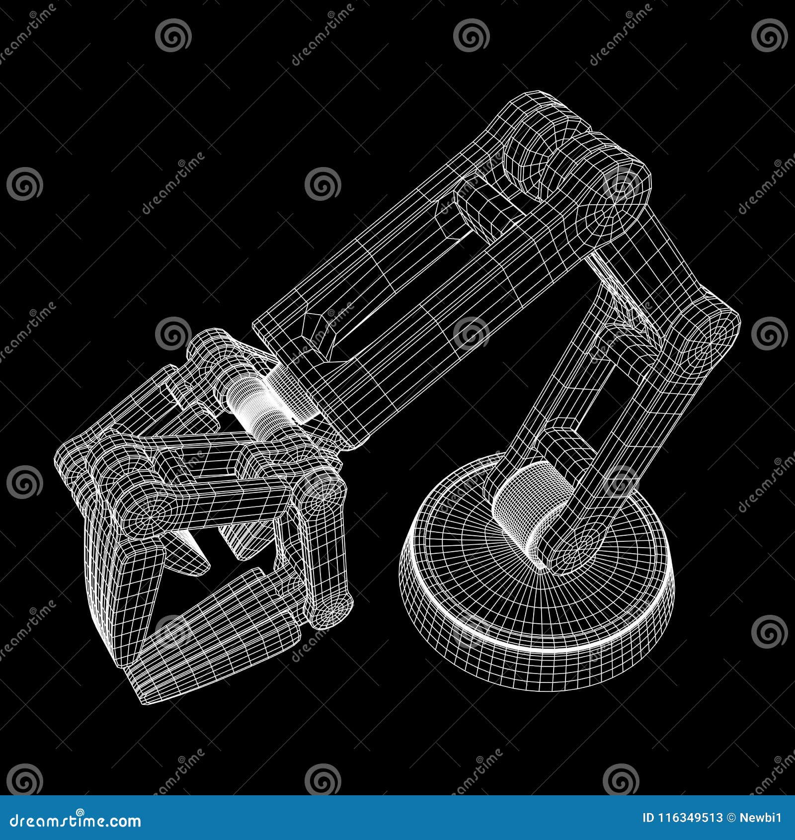 Robotic arm vector stock vector. Illustration of auto - 116349513