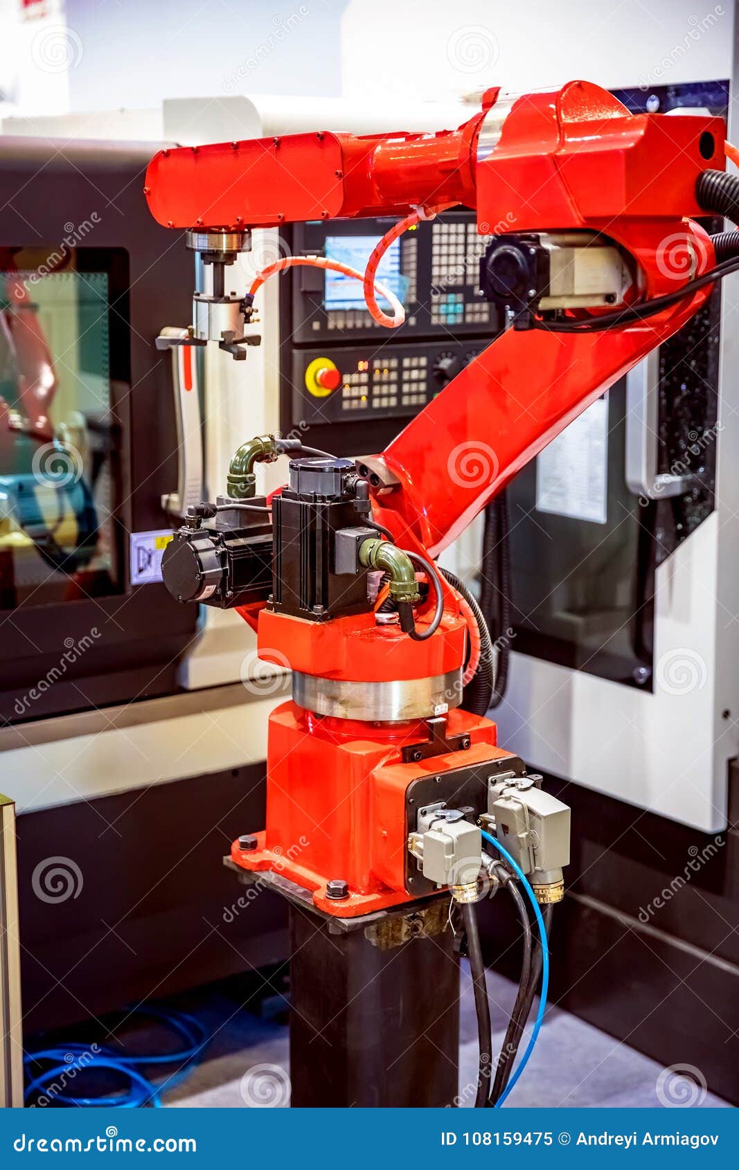 Robotic Arm Modern Industrial Technology. Stock Image - Image of robot ...