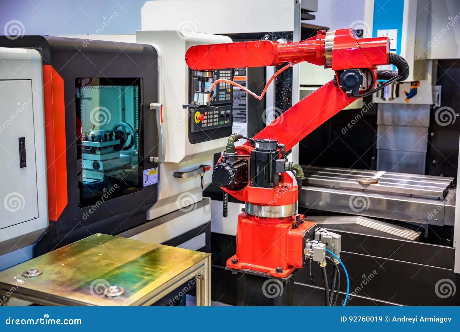 Robotic Arm Modern Industrial Technology. Stock Image - Image of ...