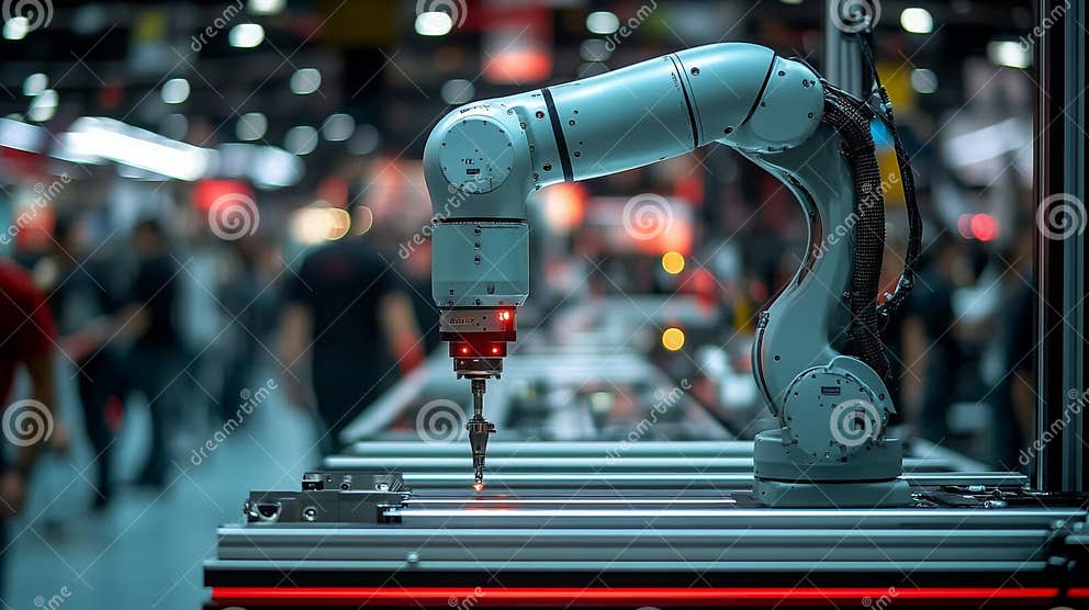 Robotic Arm with Modular Design Showcasing Precision Manufacturing in a ...