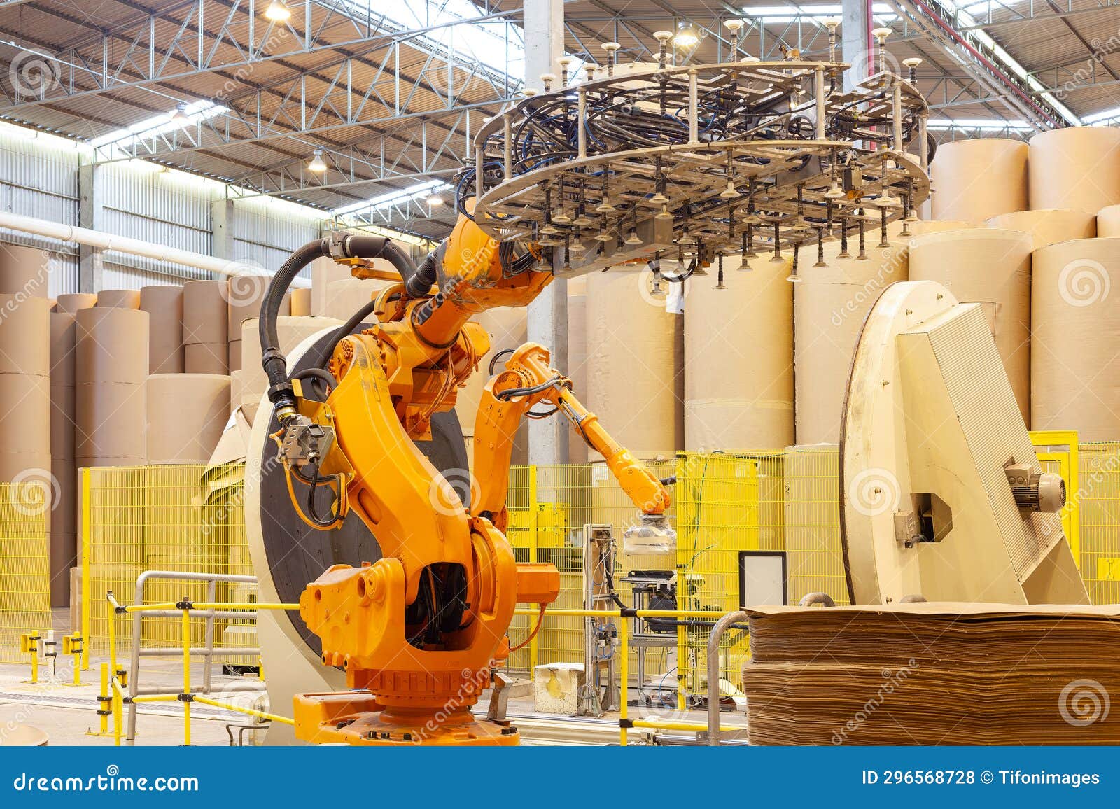 A robotic arm stock photo. Image of robotic, mill, industrial - 296568728