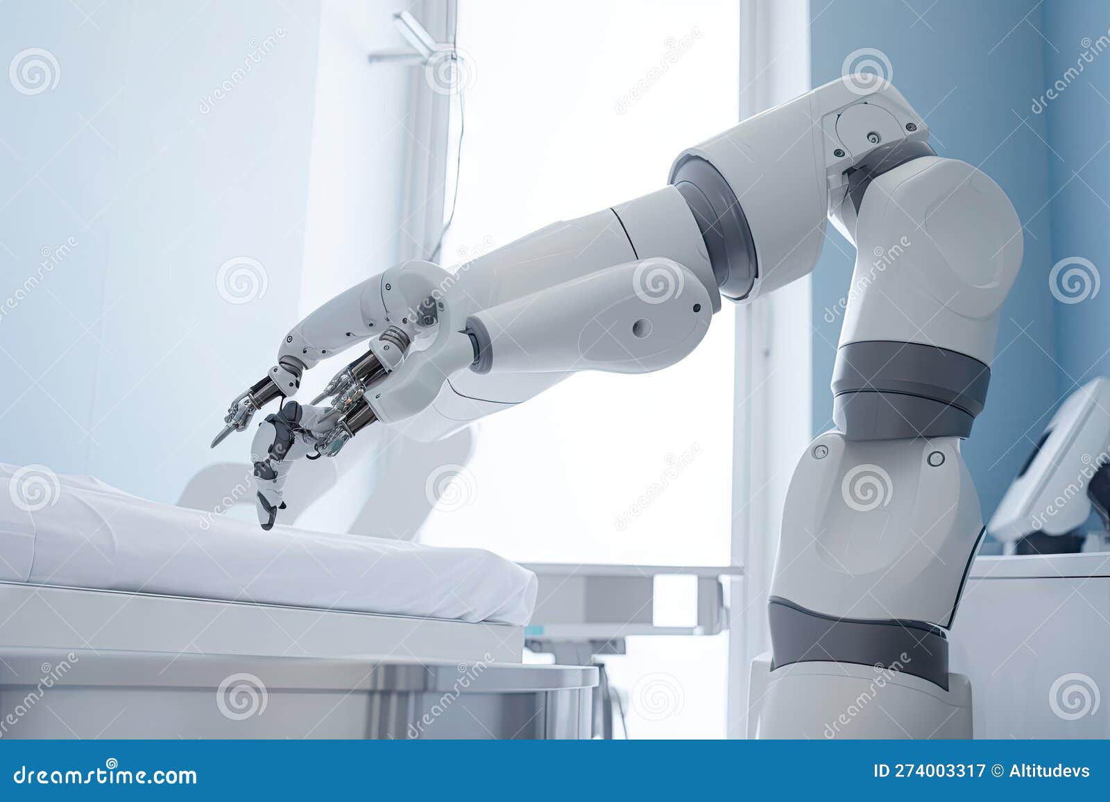 Robotic Arm Performing Delicate on Patient Stock Illustration ...